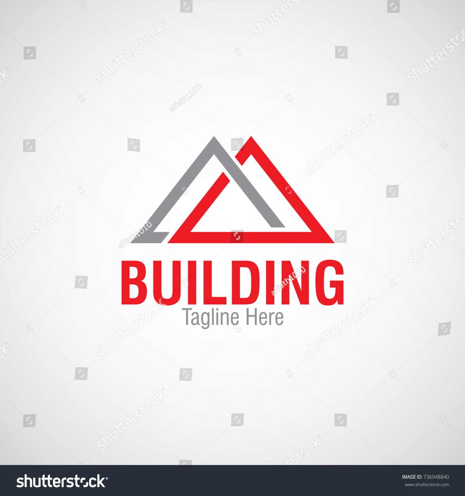 Red Building Logo Vector Illustration Eps Stock Vector (Royalty Free ...