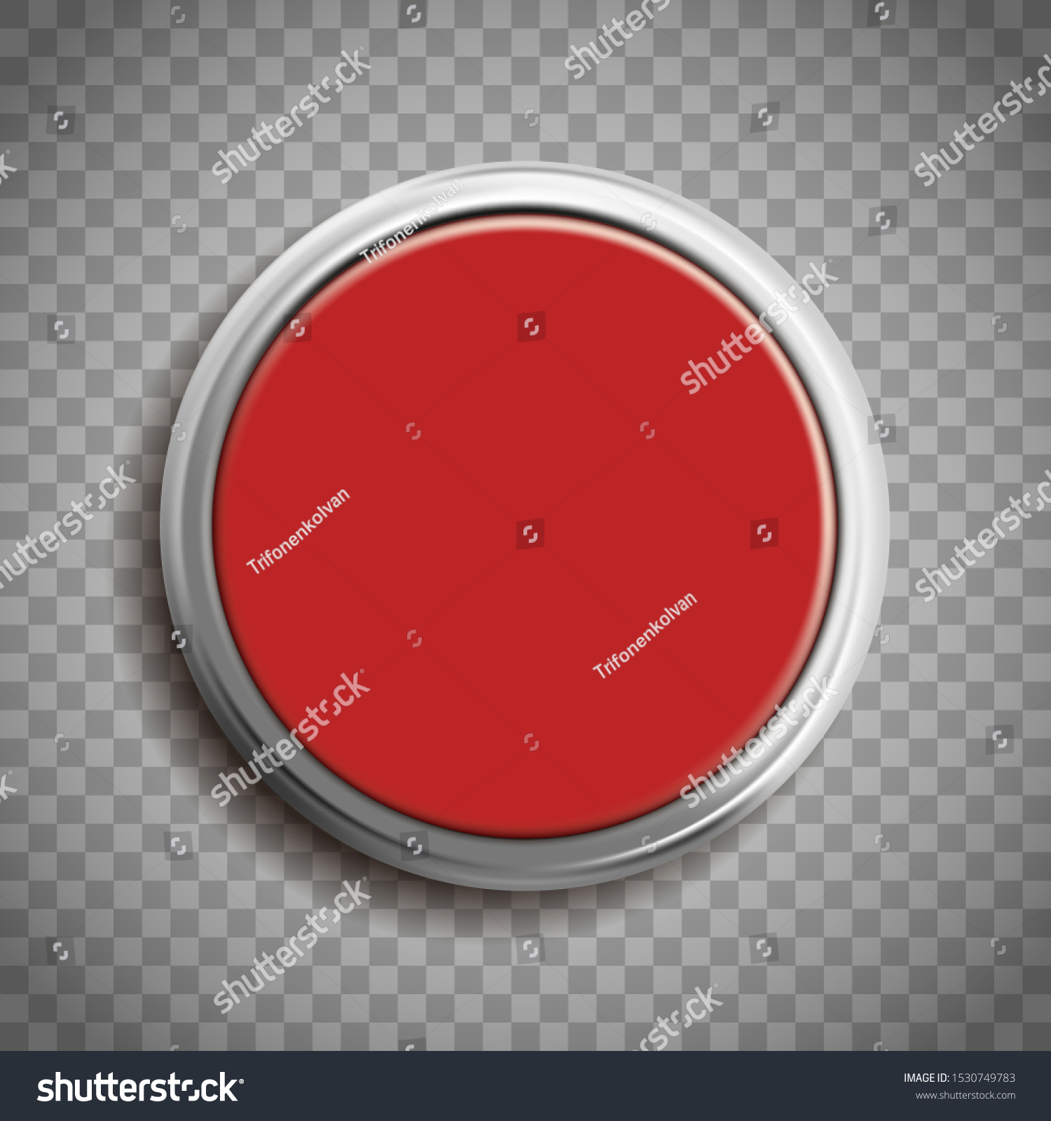 Red Button Template Isolated On Transparent: vector de stock (libre de ...