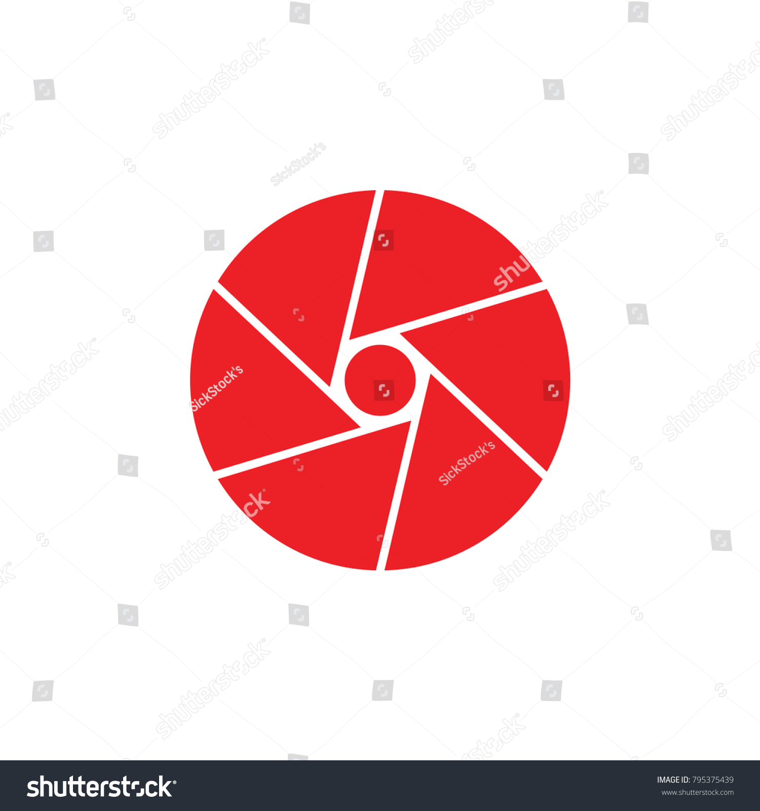 Red Camera Shutter Symbol Logo Stock Vector (Royalty Free) 795375439 ...