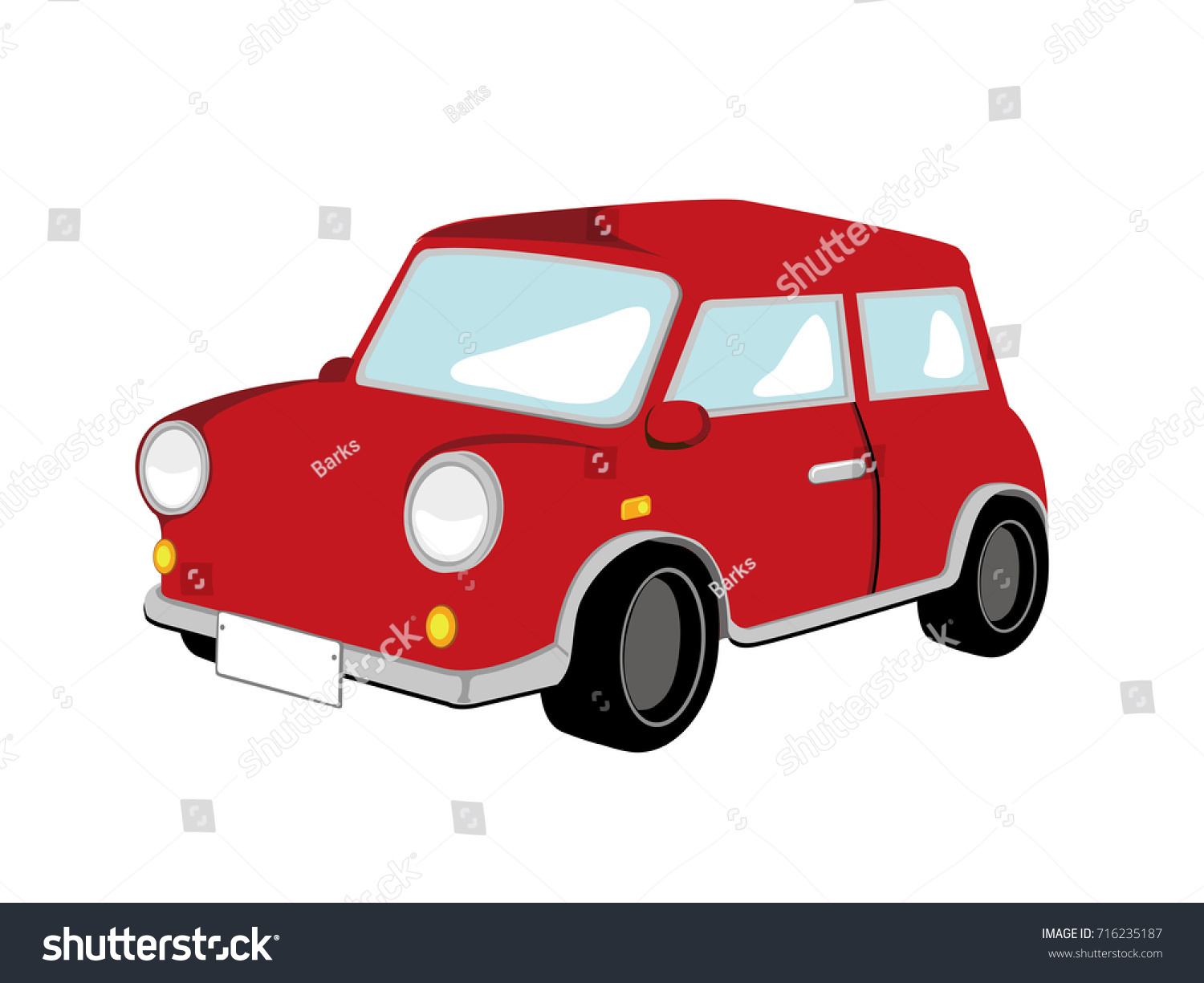 Red Car Illustration Stock Vector (Royalty Free) 716235187 | Shutterstock