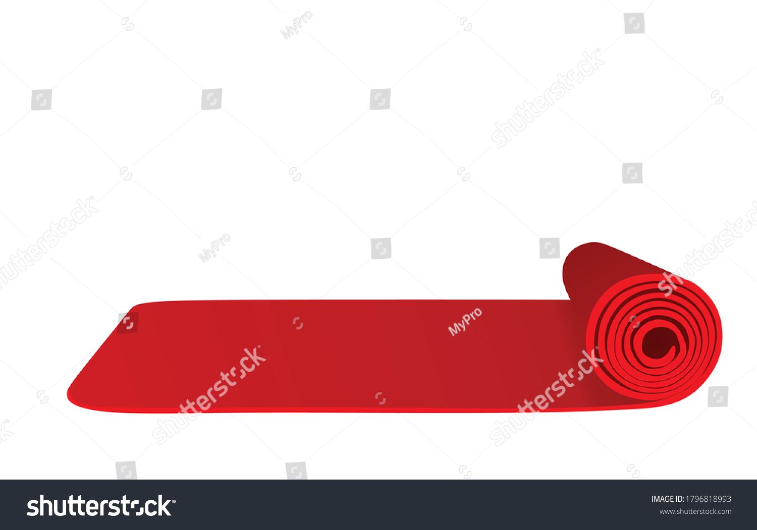 Red Carpet Roll Vector Illustration Stock Vector (Royalty Free ...