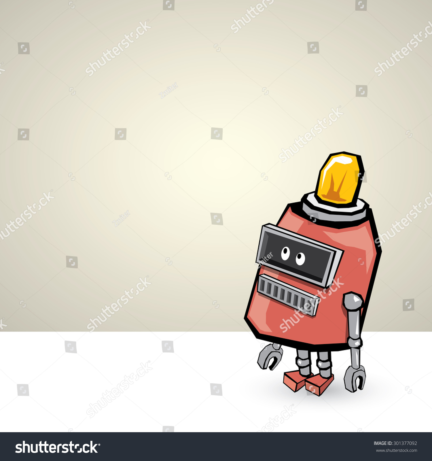 Red Cartoon 3d Robot Stock Vector (Royalty Free) 301377092 | Shutterstock