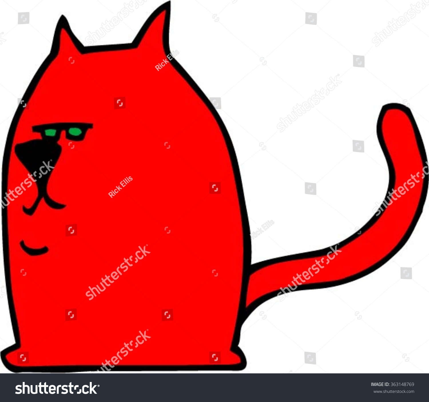 Red Cat Stock Vector (Royalty Free) 363148769 | Shutterstock