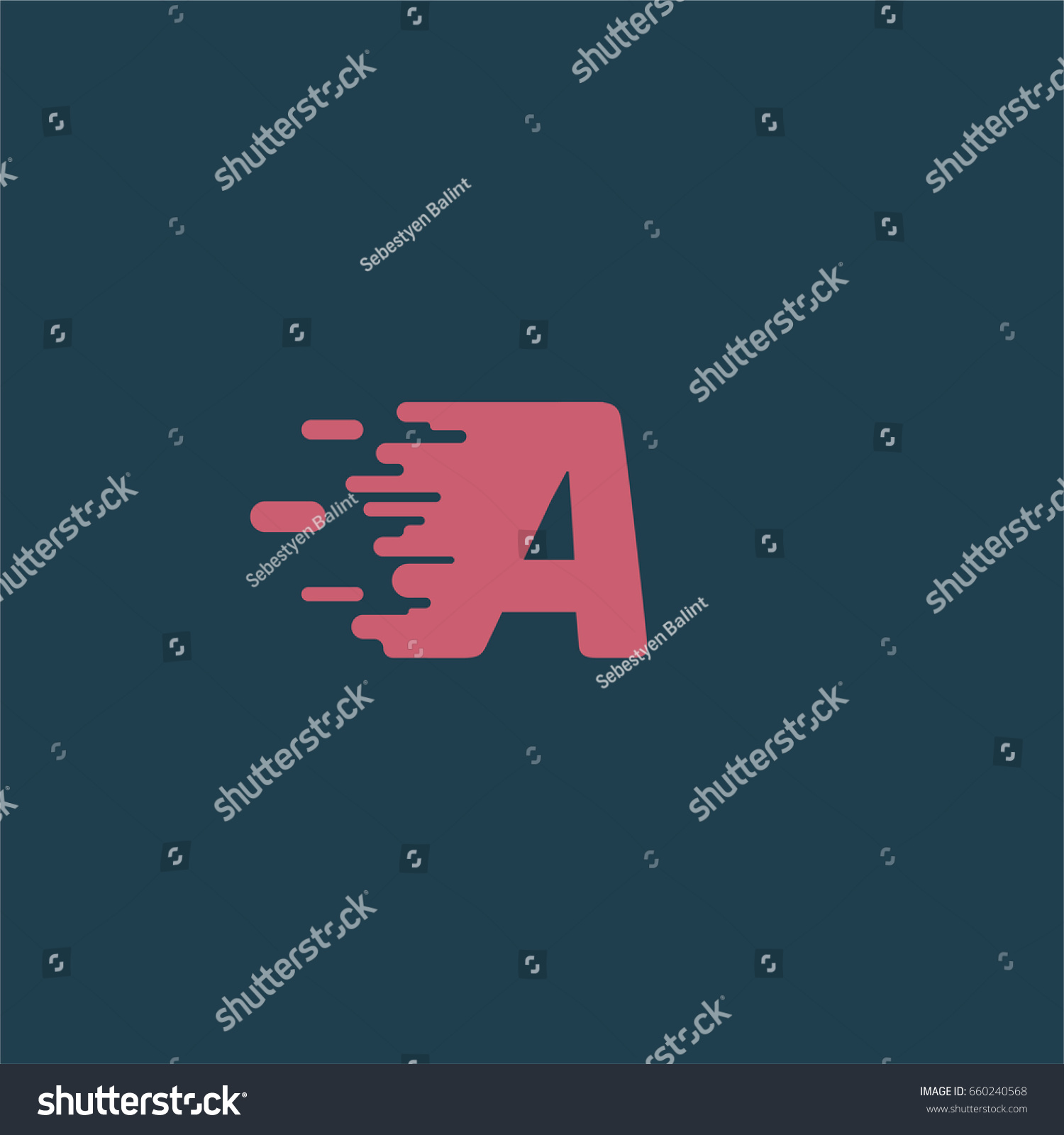 Red Character Speed Effect Typeface Vector 库存矢量图（免版税）660240568 ...