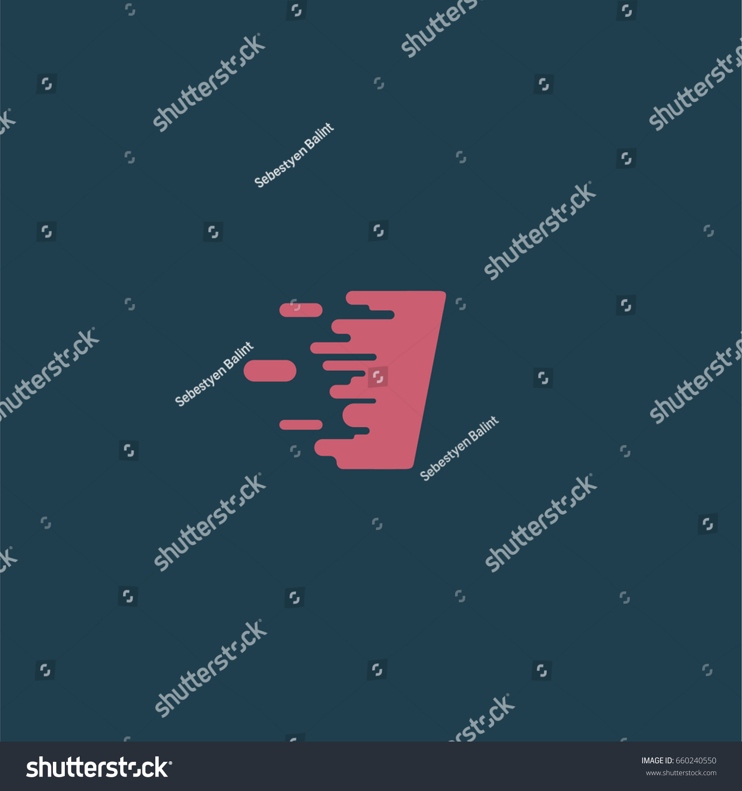 Vektor Stok Red Character Speed Effect Typeface Vector (Tanpa Royalti ...