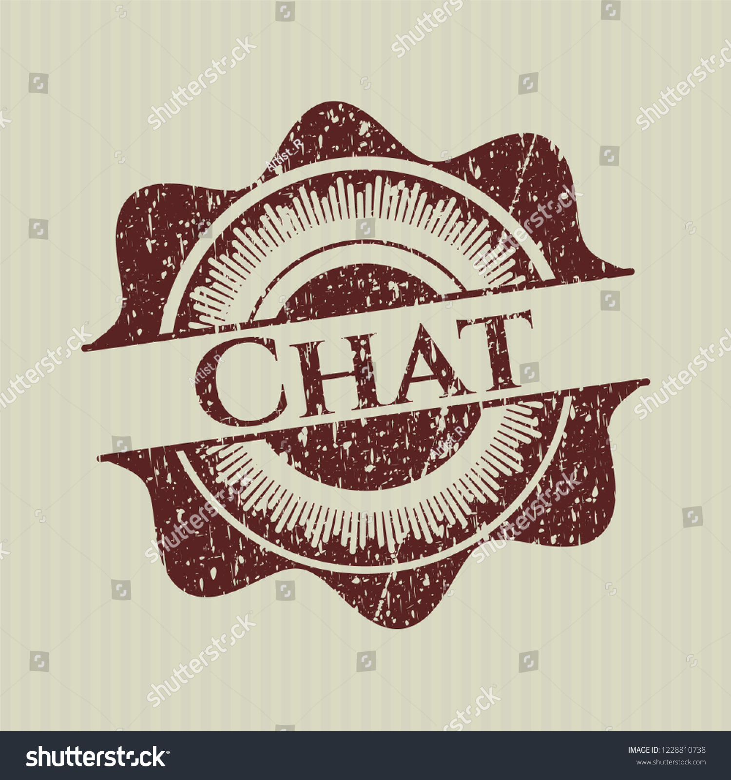 Red Chat Distressed Rubber Texture Stock Vector (Royalty Free) 1228810738