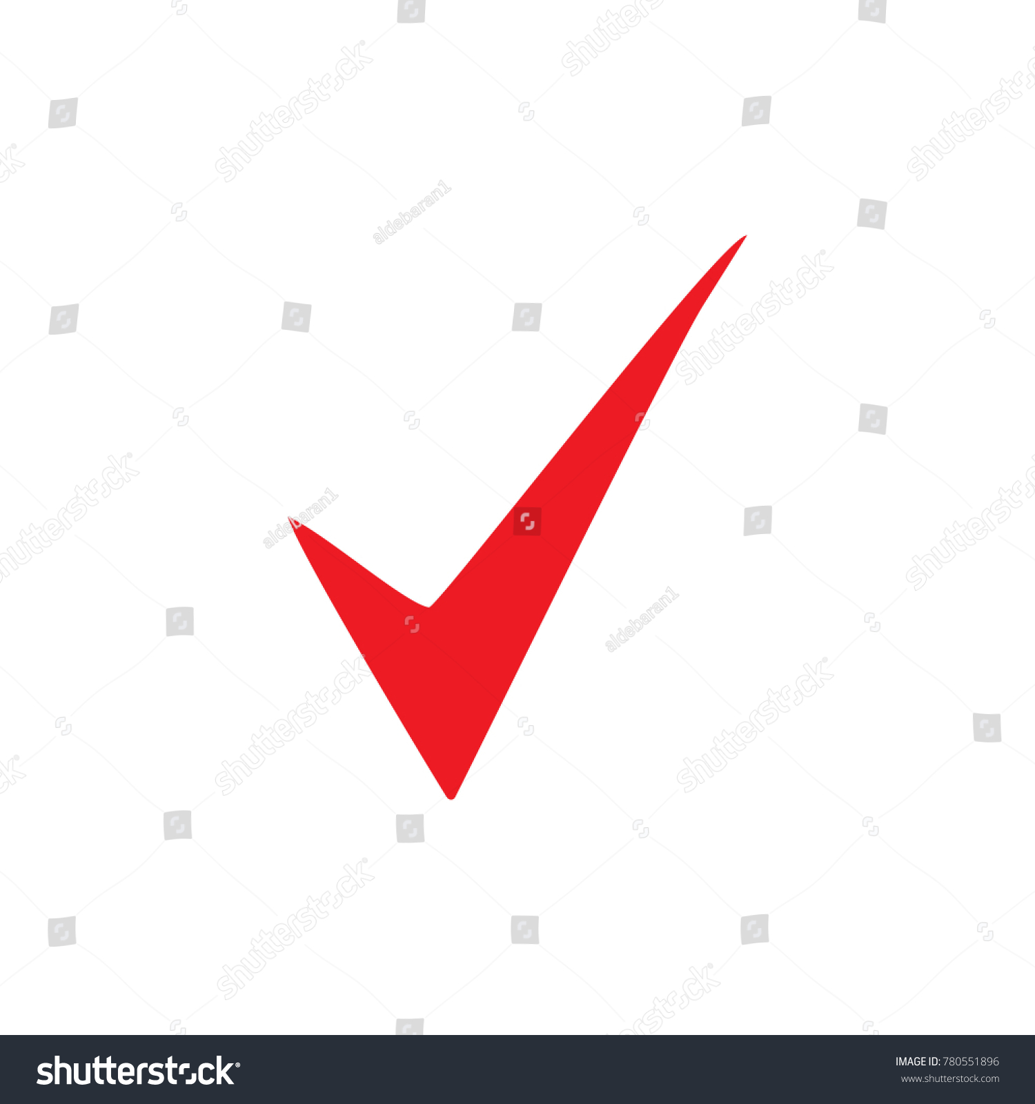 Red Check List Symbol Stock Vector (Royalty Free) 780551896
