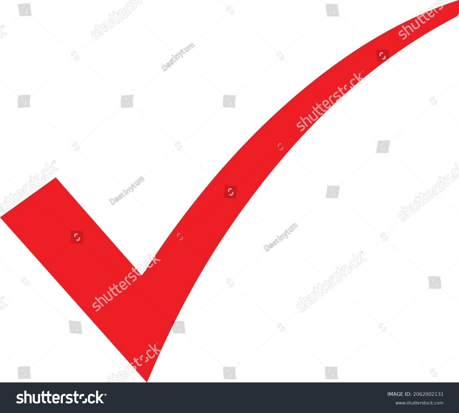 Red Check Mark Symbol White Background Stock Vector (Royalty Free ...