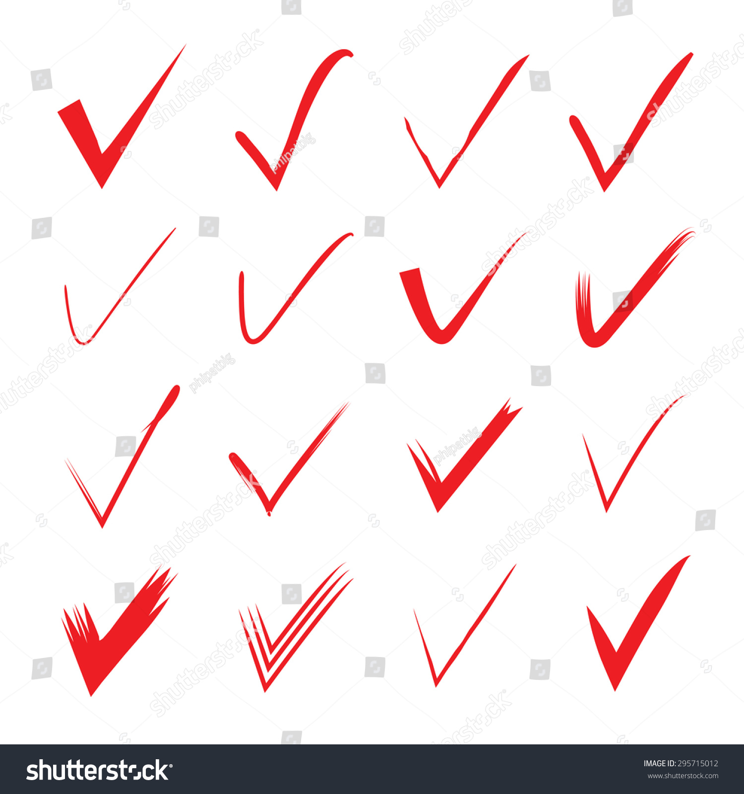 Red Check Marks Stock Vector (Royalty Free) 295715012 | Shutterstock