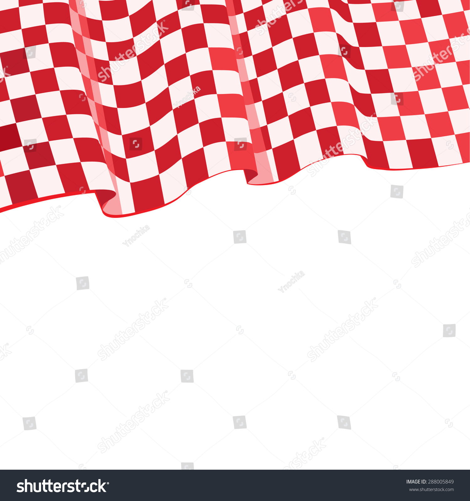 Red Checkered Flag Racing Stock Vector (Royalty Free) 288005849 ...