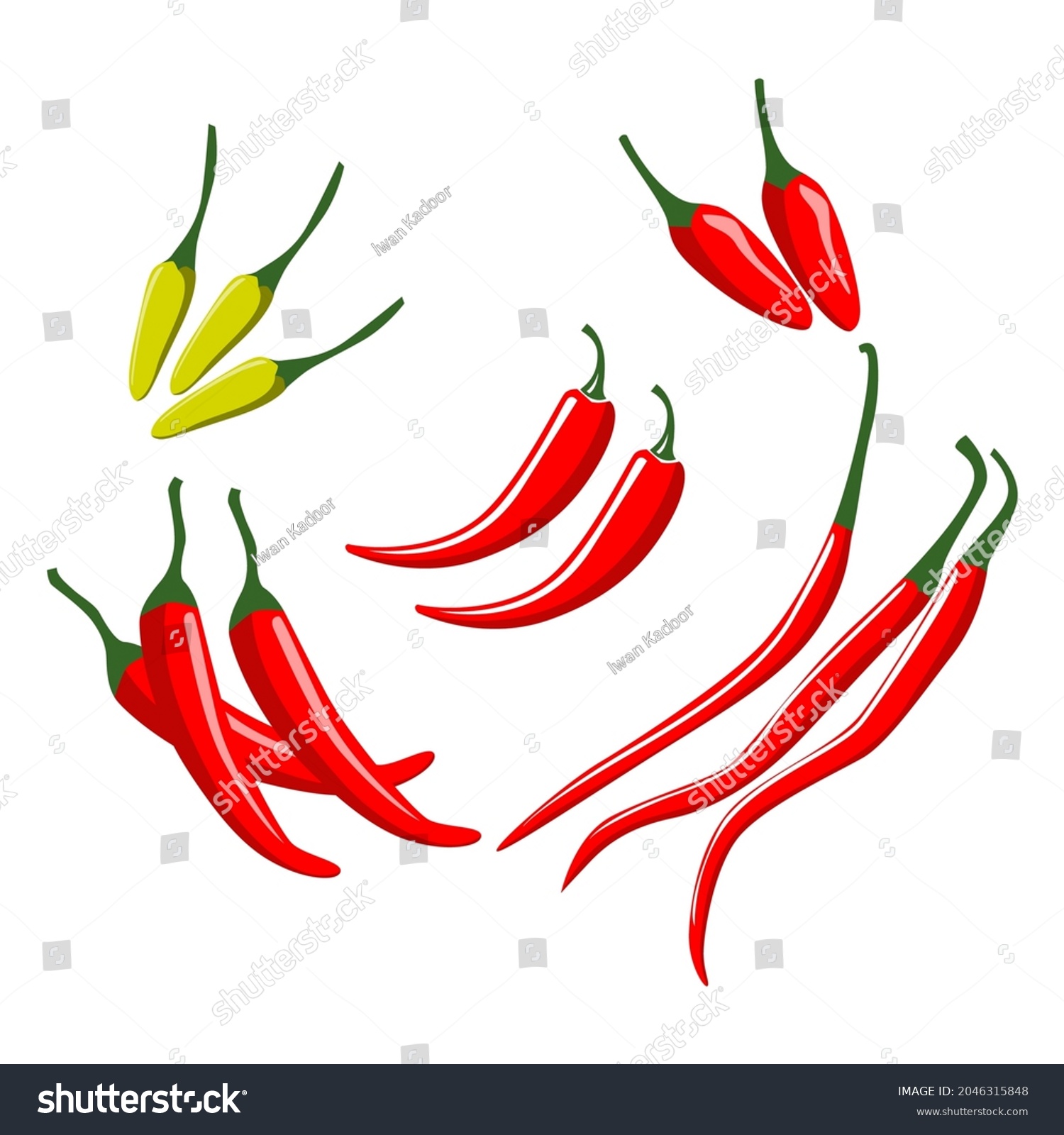 Red Chili Illustration Simple Vector Design Stock Vector (Royalty Free ...