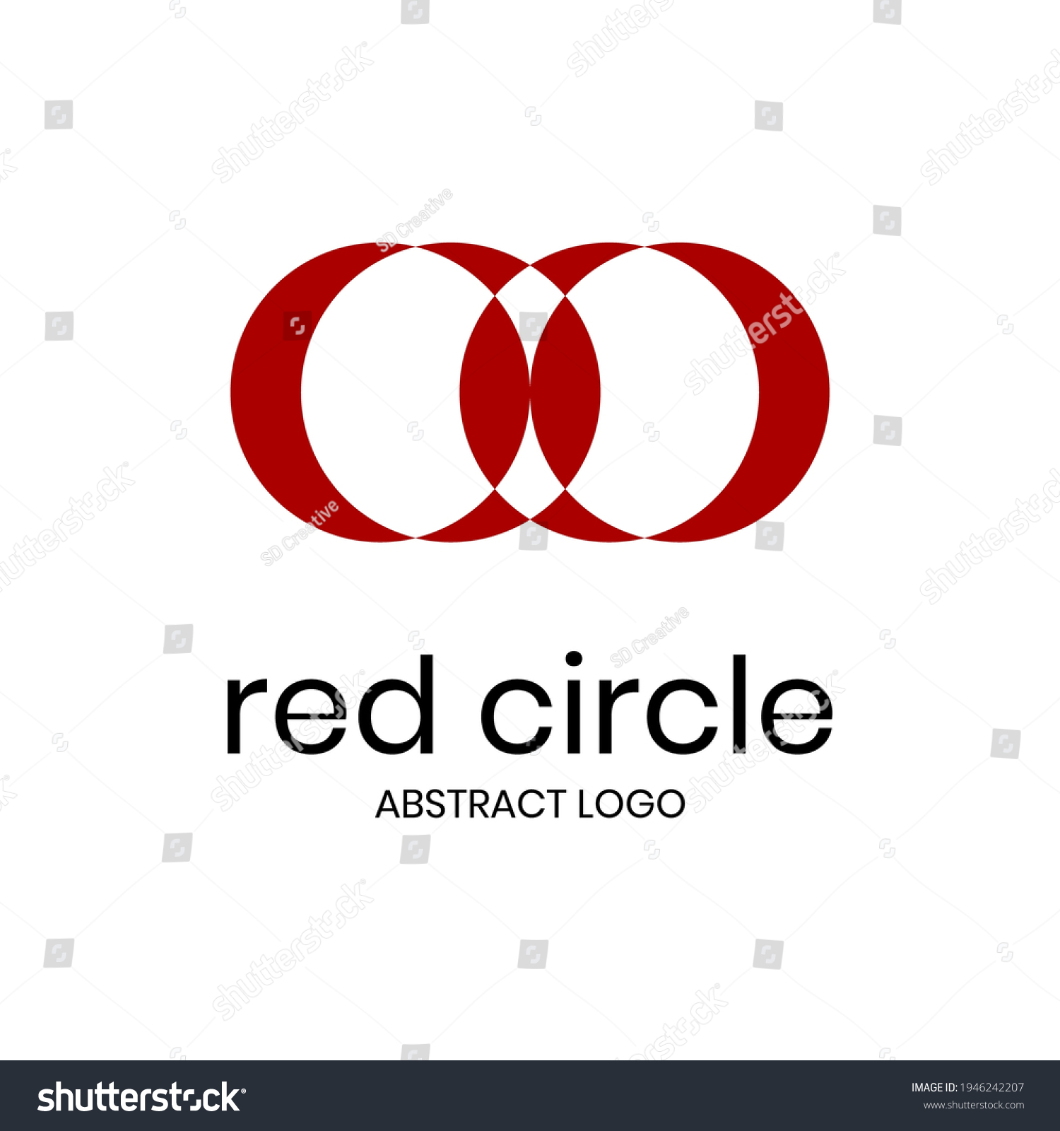 Red Circle Abstract Logo Concept Premium Stock Vector (Royalty Free ...