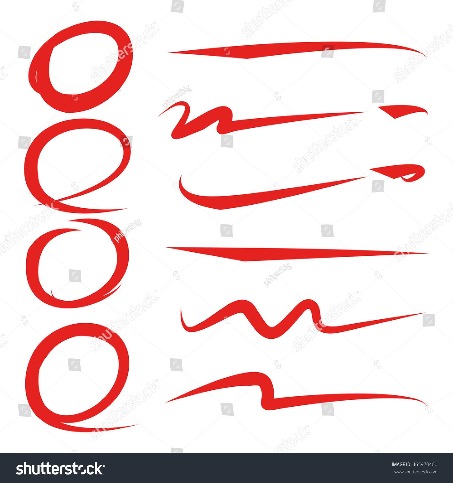 Red Circle Underlines Marking Text: เวกเตอร์สต็อก (ปลอดค่าลิขสิทธิ์ ...