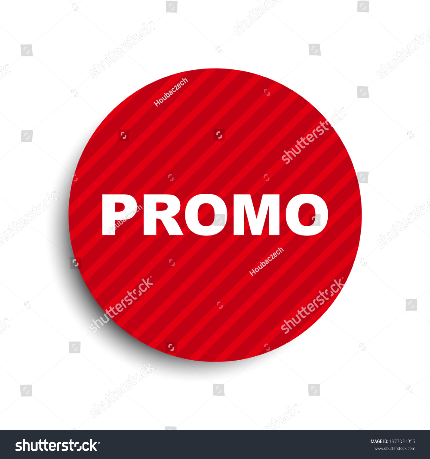 Red Circle Banner Element Promo Stock Vector (Royalty Free) 1377031055 ...