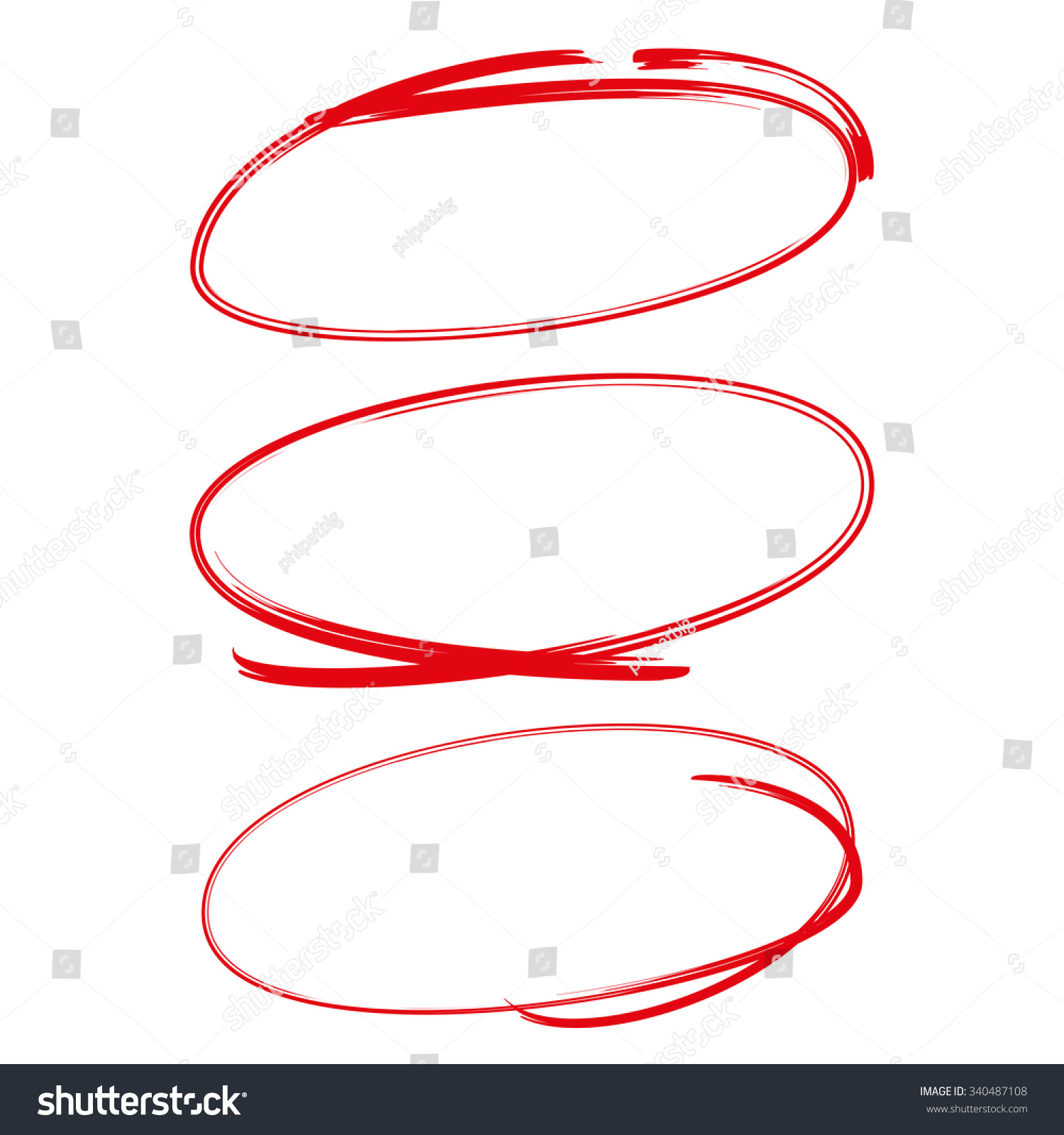 Red Circle Highlighter Stock Vector (Royalty Free) 340487108 | Shutterstock