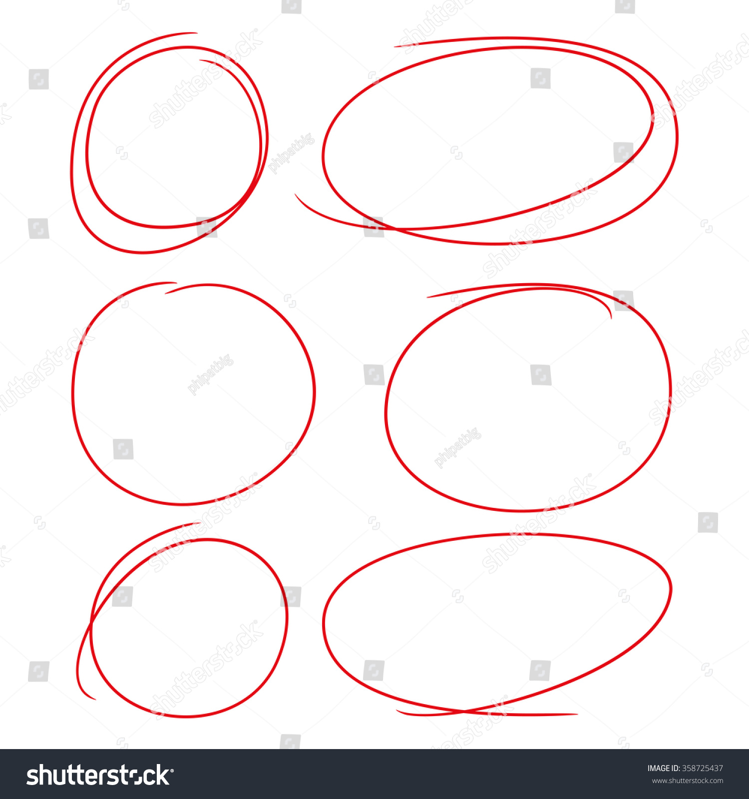 Red Circle Highlight Text Red Marker Stock Vector (Royalty Free ...