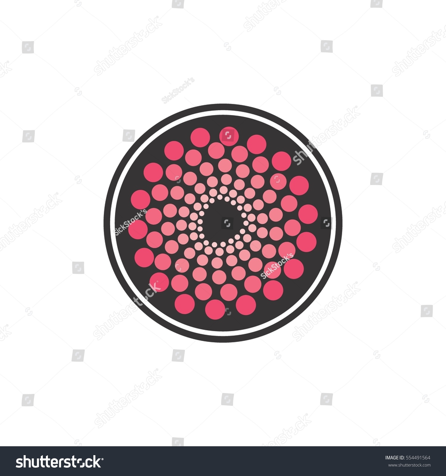 Red Circles Gradation Logo Vector Design Stock Vector (Royalty Free ...