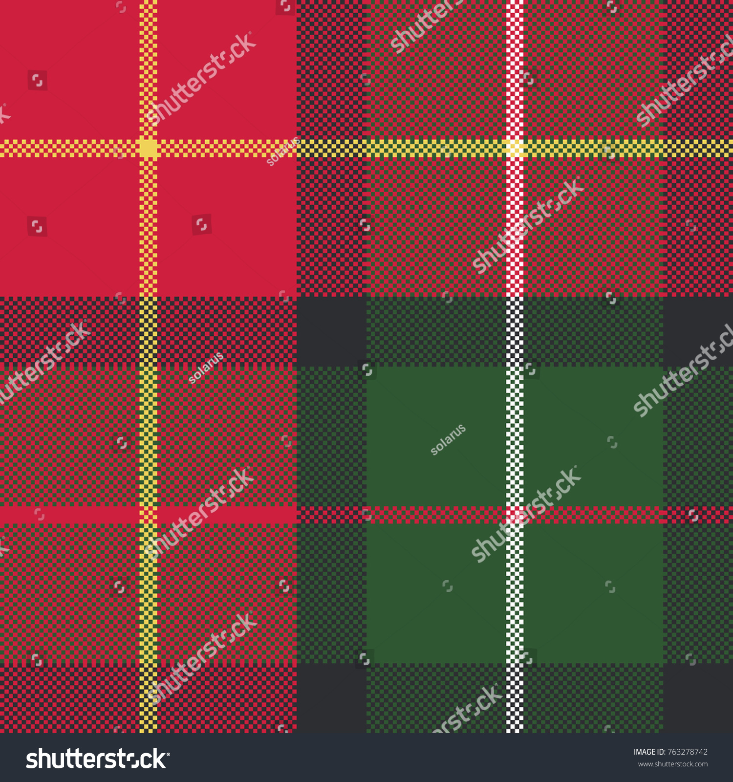 Red Classic Plaid Pixel Texture Seamless: เวกเตอร์สต็อก (ปลอดค่า ...