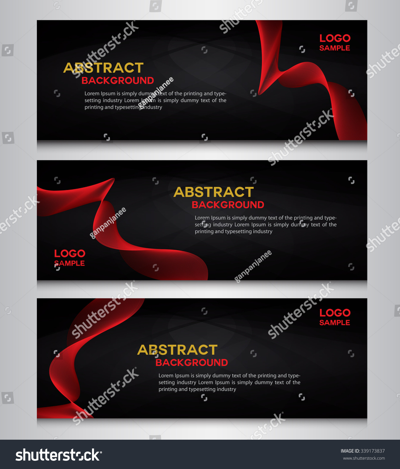 Red Collection Banner Backgrounds Vector Illustration 库存矢量图（免版税 ...
