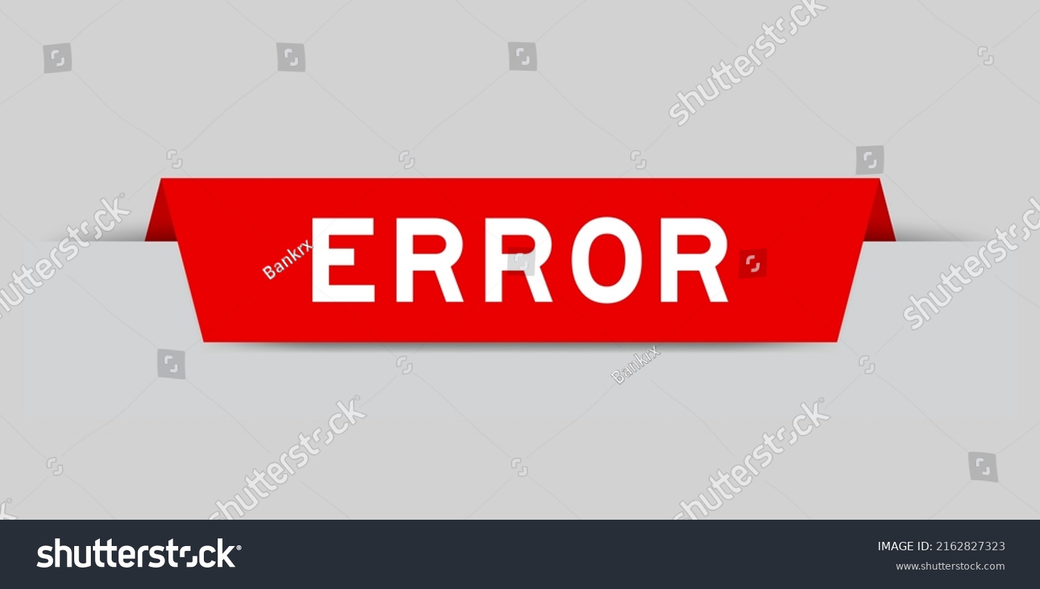 Red Color Inserted Label Word Error Stock Vector (Royalty Free ...