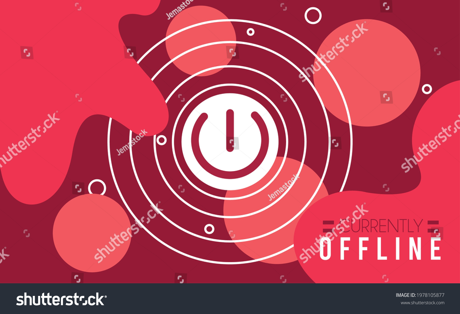 Red Color Offline Template Background Stock Vector (Royalty Free ...