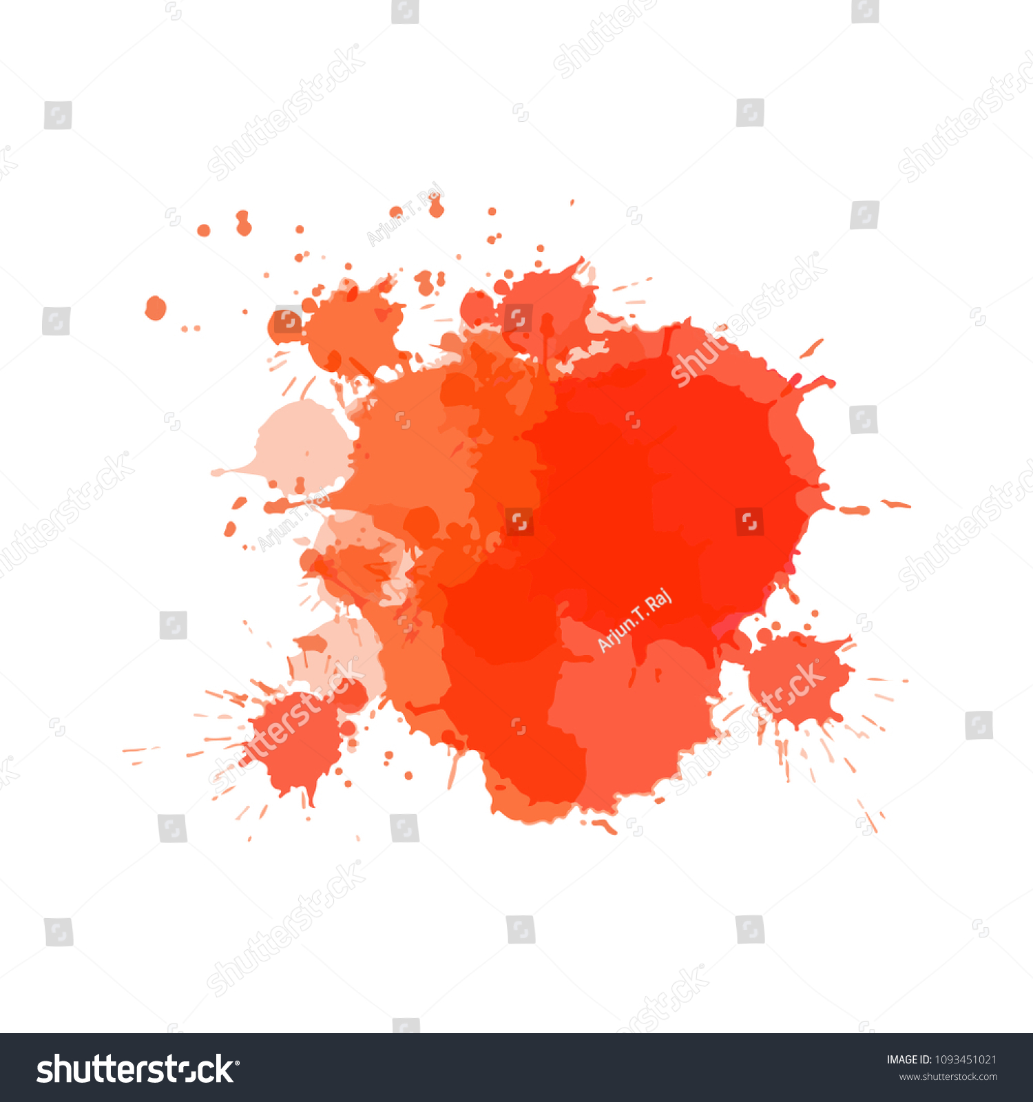 Red Color Splash Vector Stock Vector (Royalty Free) 1093451021 ...