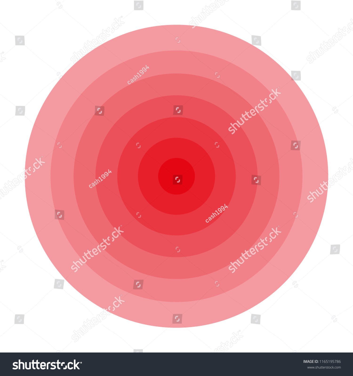 Red Concentric Rings Epicenter Theme Simple Stock Vector (Royalty Free ...
