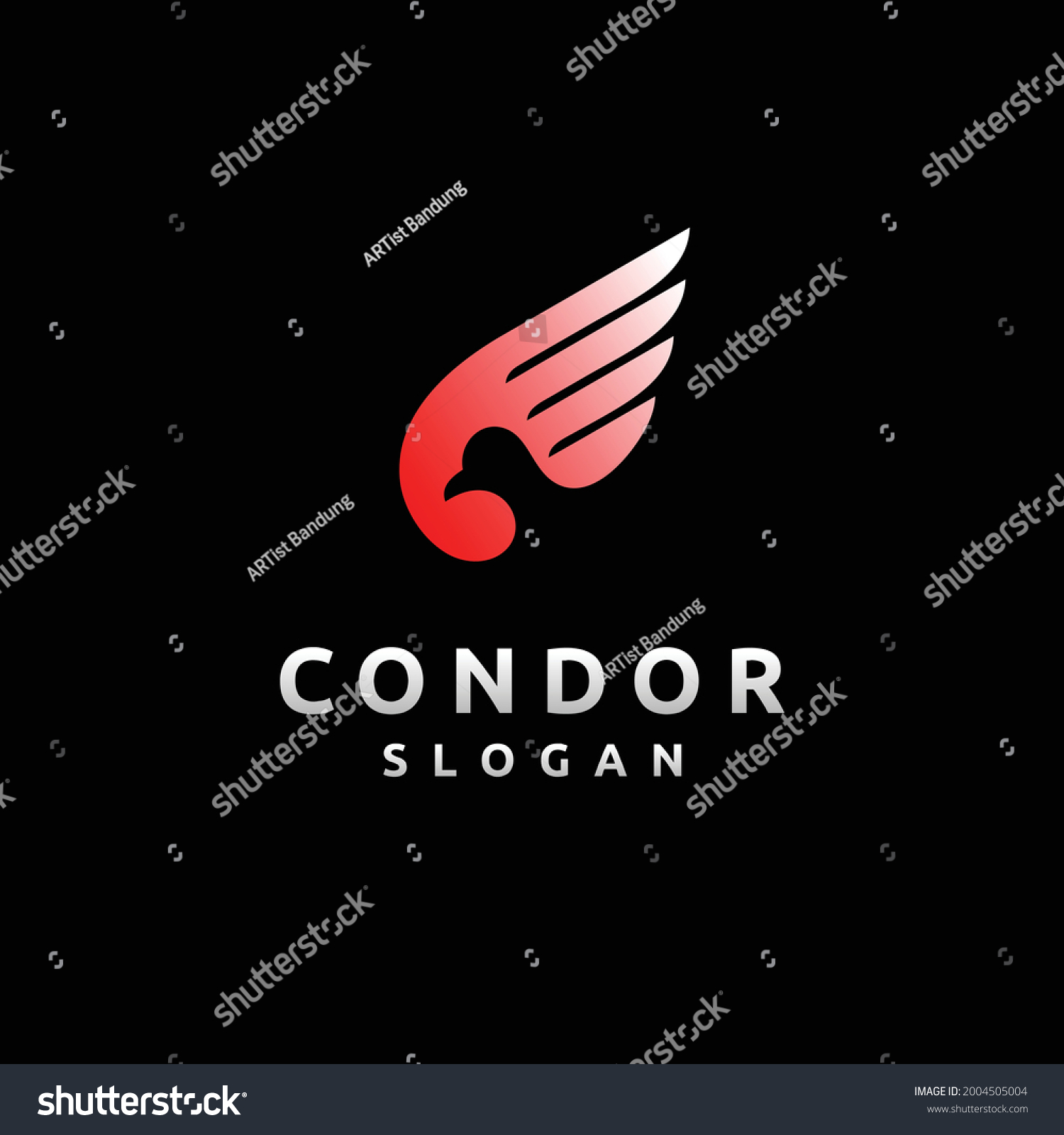 Red Condor Logo Red Bird Logo Stock Vector (Royalty Free) 2004505004 ...