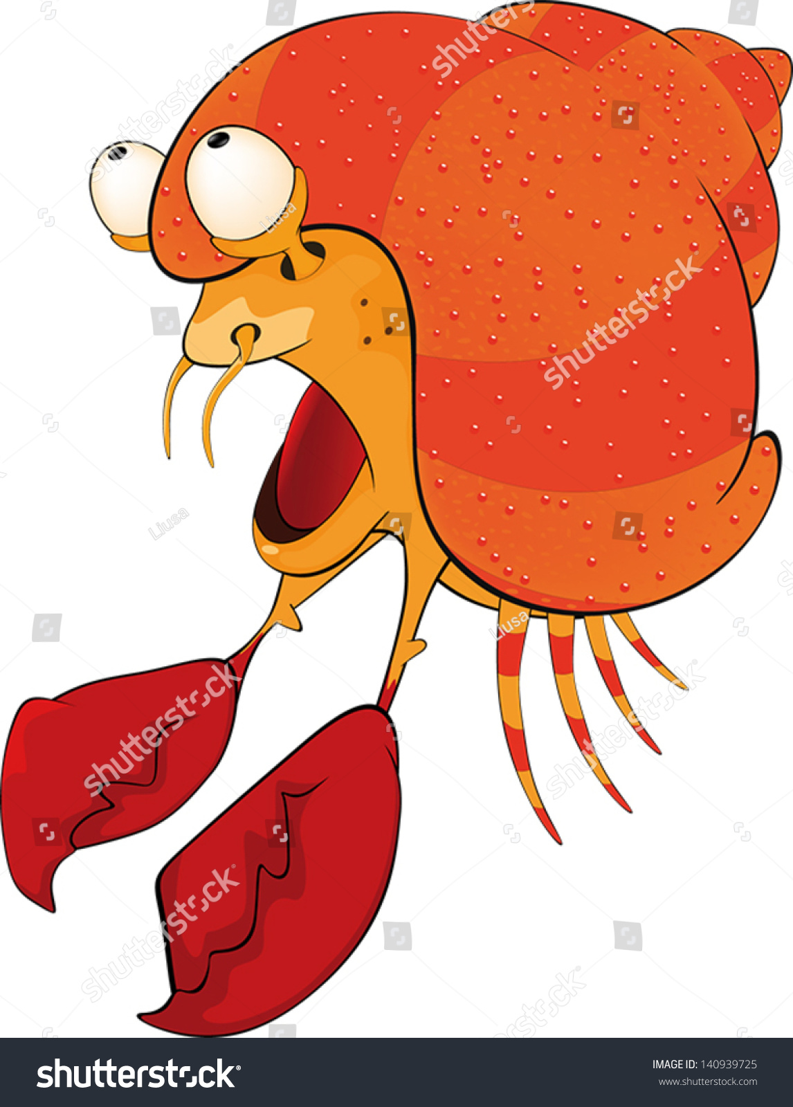 Red Crab Cartoon Stock Vector (Royalty Free) 140939725 | Shutterstock