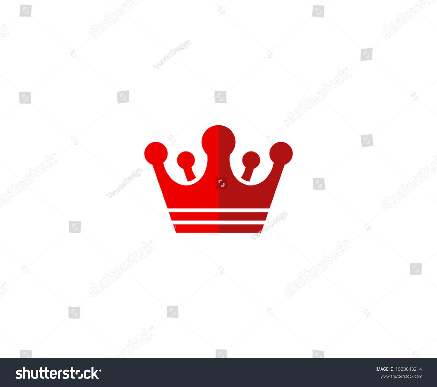 Red Crown Logo Vector Icon Stock Vector (Royalty Free) 1523848214