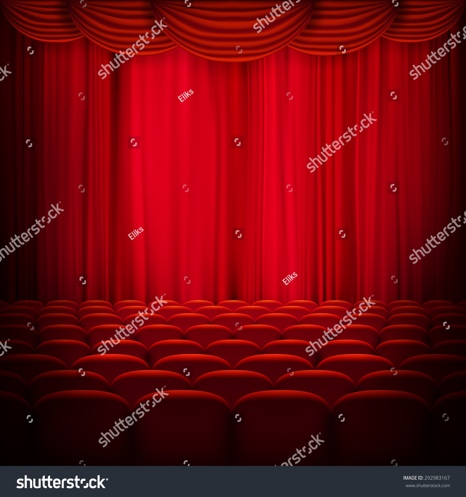 Red Curtain Template Eps 10 Vector: เวกเตอร์สต็อก (ปลอดค่าลิขสิทธิ์ ...