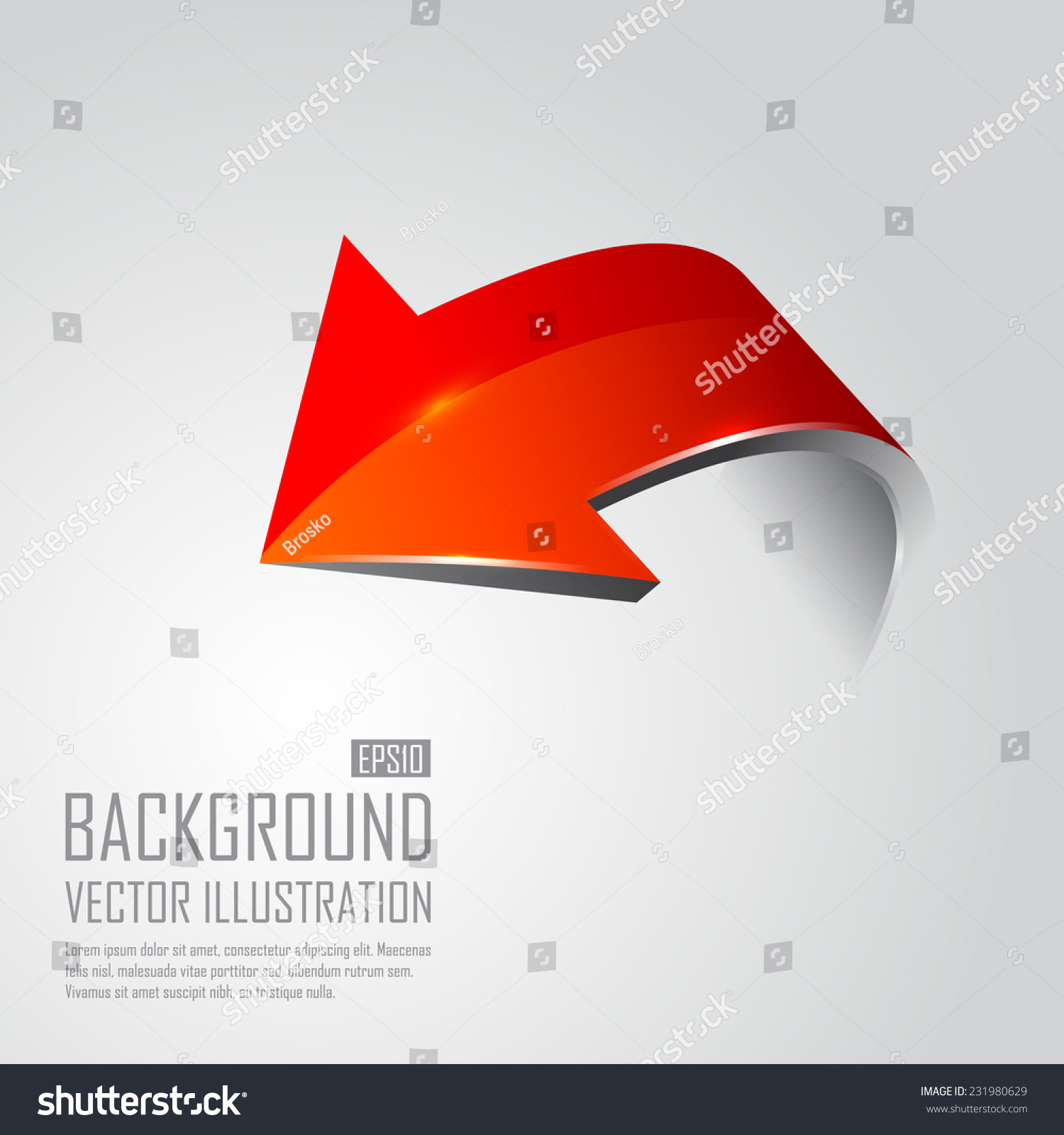 Red 3d Arrows Vector Illustration Stock Vector (Royalty Free) 231980629