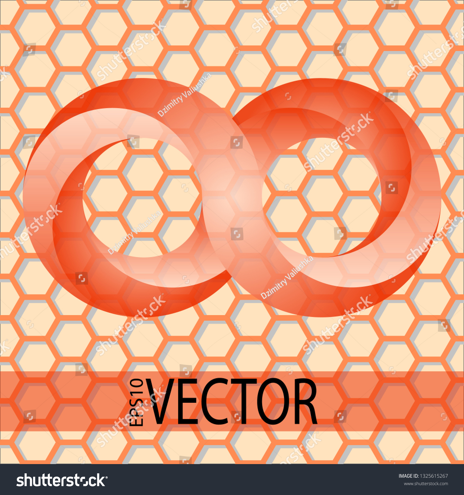 Red 3d Infinity Symbol On Hexogonal: เวกเตอร์สต็อก (ปลอดค่าลิขสิทธิ์ ...