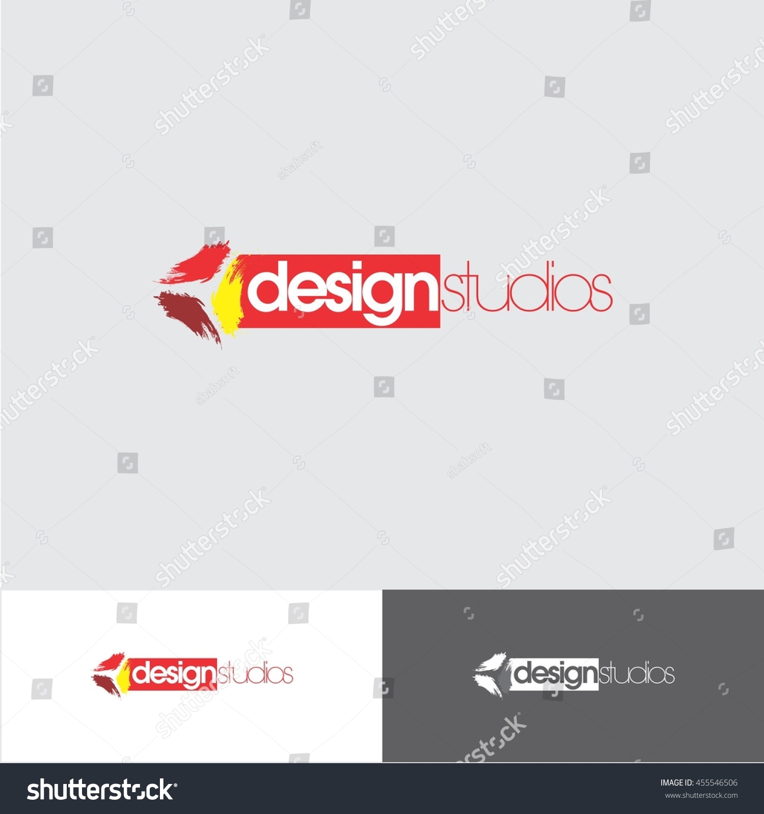 Red Design Studio Logo Design Template Stock Vector (Royalty Free ...