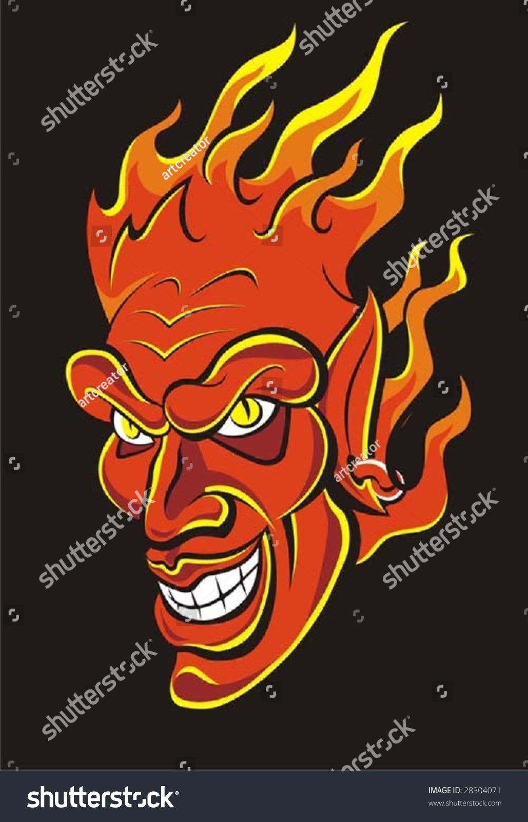 Red Devil Vector Illustration Stock Vector (Royalty Free) 28304071