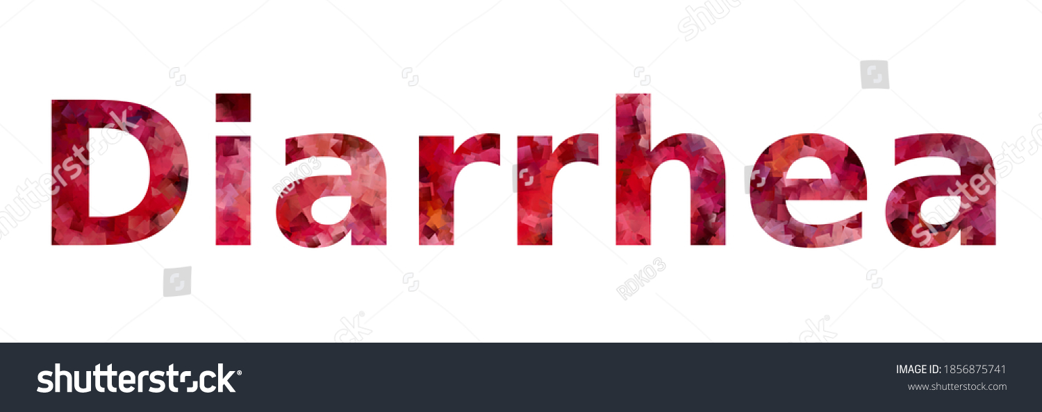 Red Diarrhea Text Typography Vector Design Stock Vector (Royalty Free ...