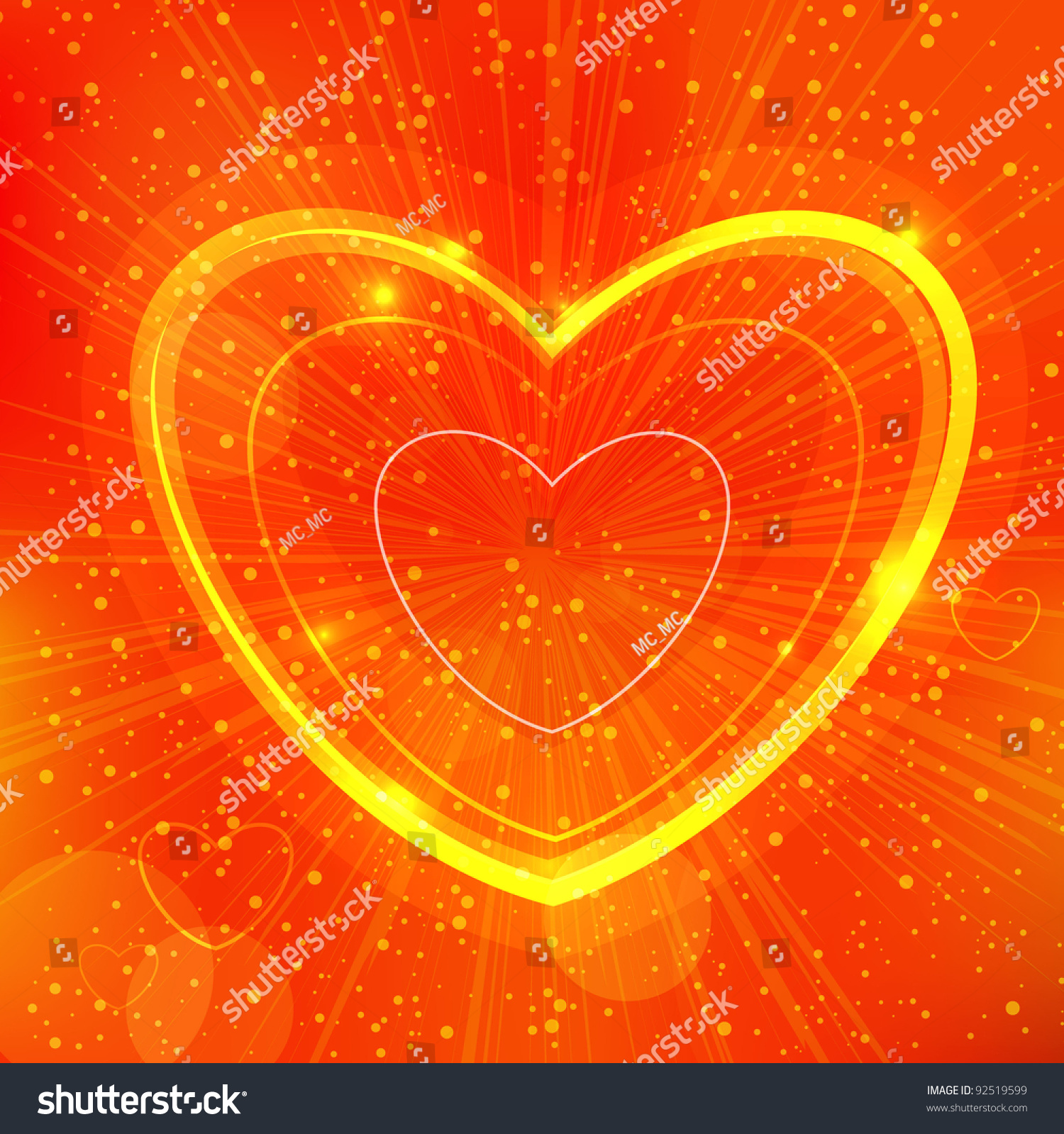 Red Digital Heart Vector Illustration Stock Vector (Royalty Free) 92519599