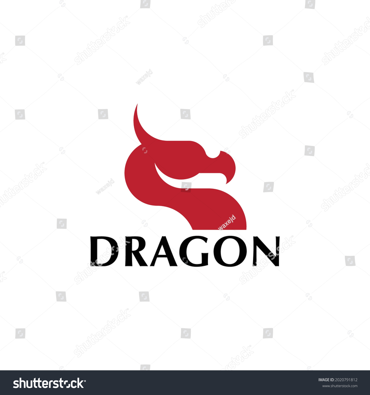 Red Dragon Head Logo Vector Stock Vector (Royalty Free) 2020791812 ...