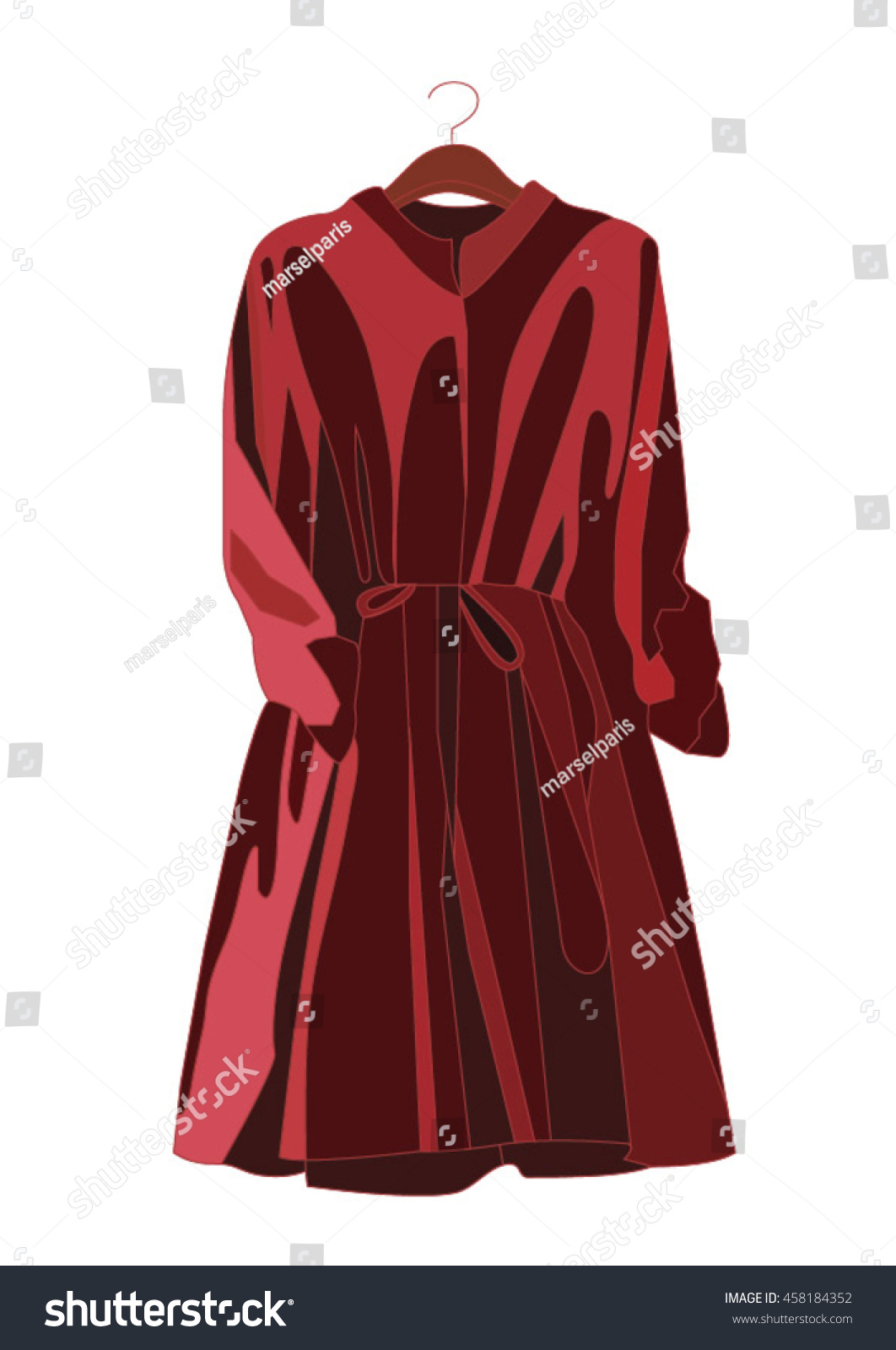Red Dress Stock Vector (Royalty Free) 458184352