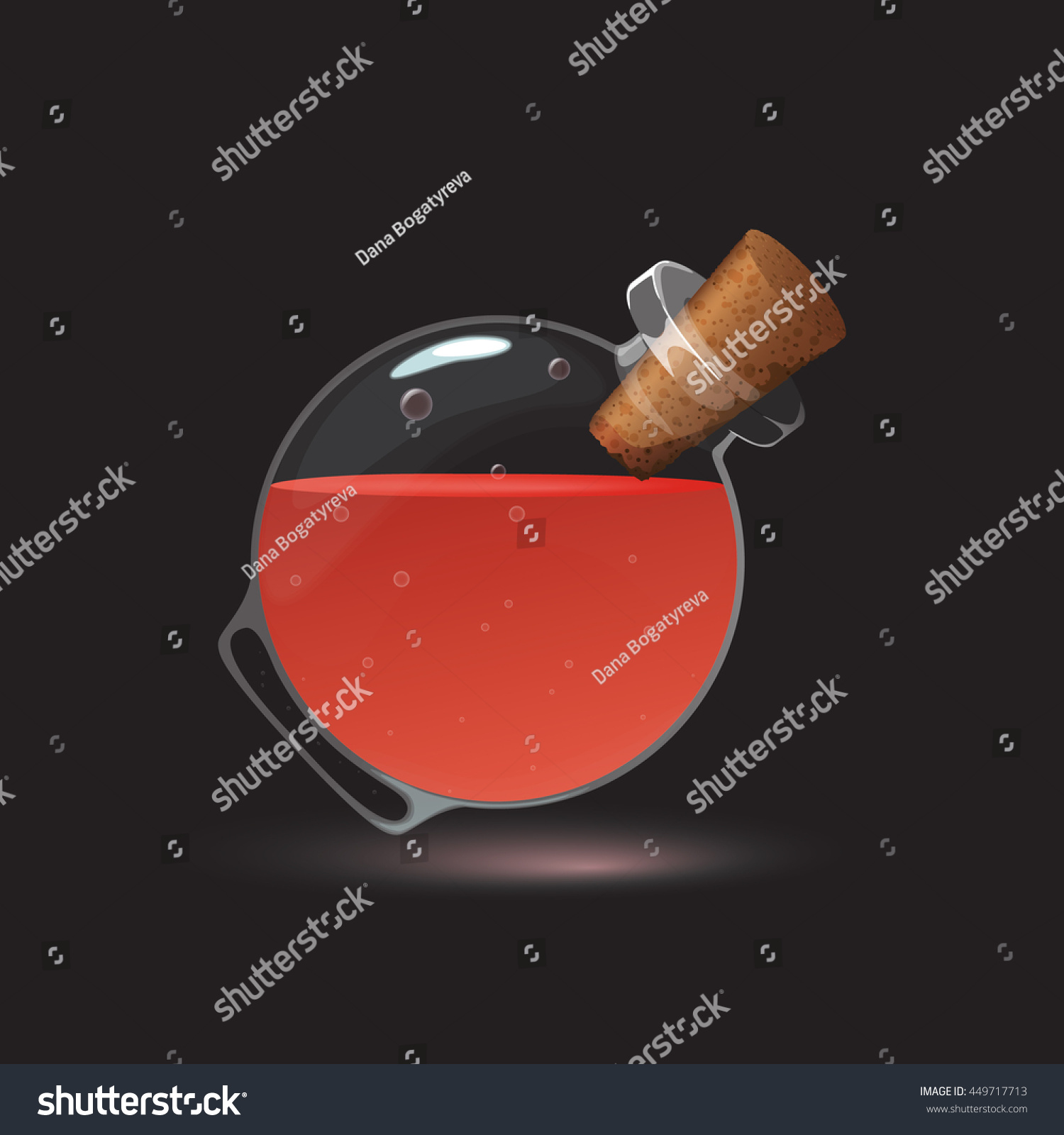 Red Elixir Bottle Game Icon Vector Stock Vector (Royalty Free ...