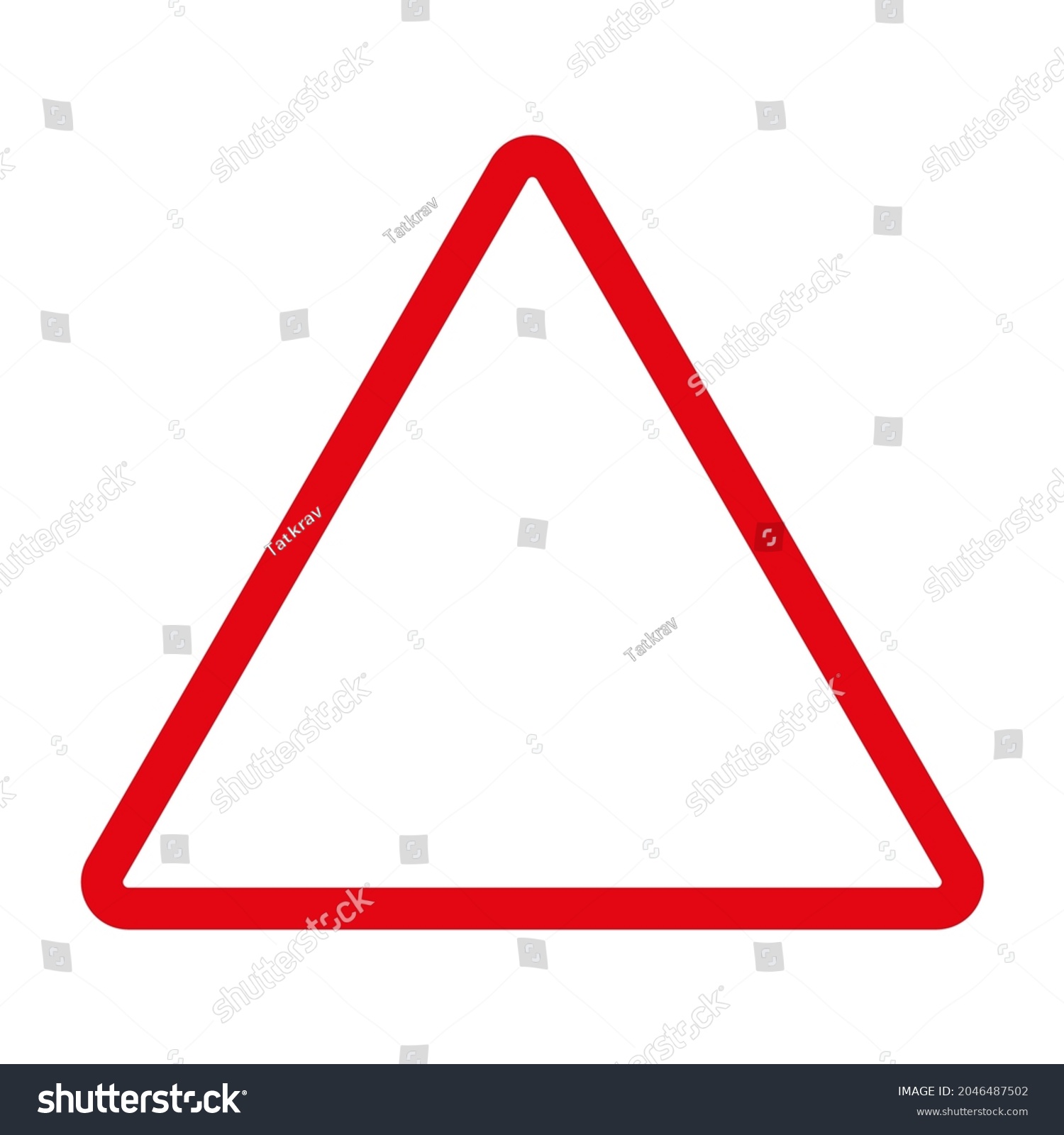 Red Empty Triangle Icon Geometry Figure Stock Vector (Royalty Free ...