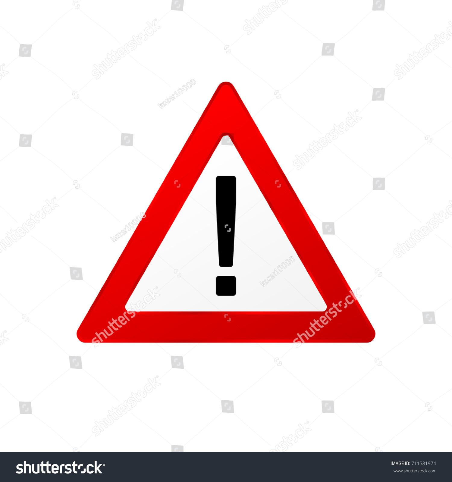 Red Exclamation Sign Stock Vector (Royalty Free) 711581974 | Shutterstock