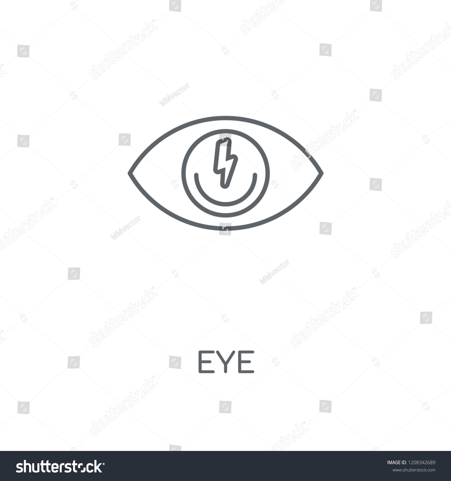 Red Eye Linear Icon Red Eye Stock Vector (Royalty Free) 1208342689