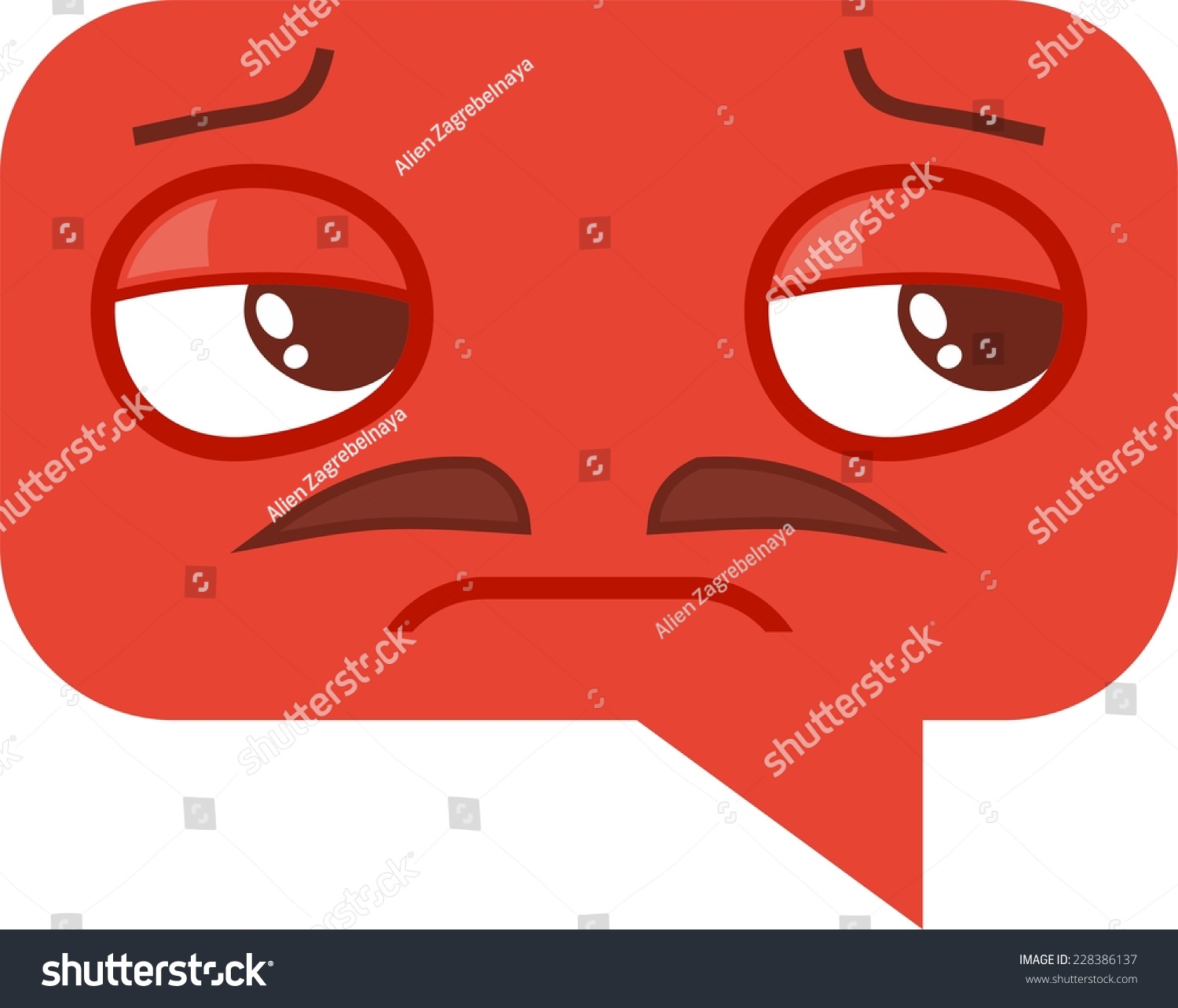 Red Face Dialog Stock Vector (Royalty Free) 228386137 | Shutterstock