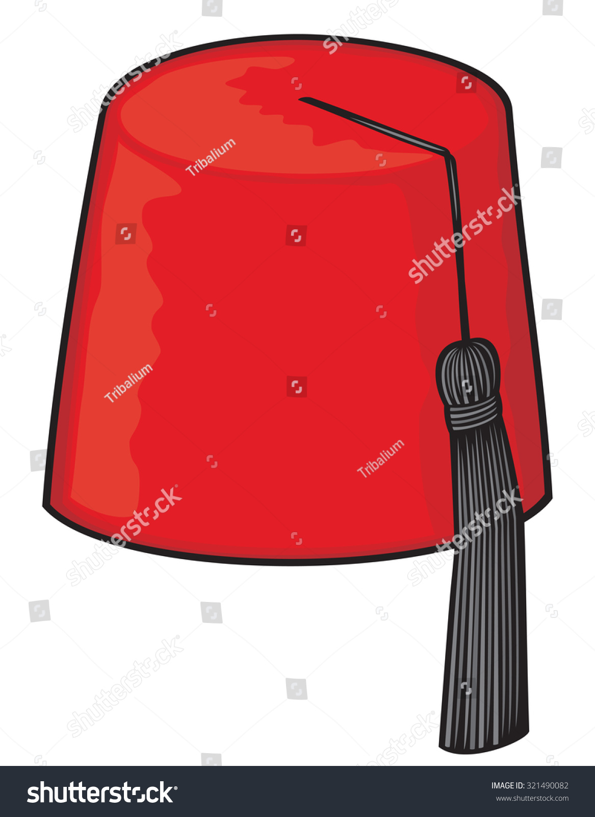 Red Fez Hat Stock Vector (Royalty Free) 321490082 - Shutterstock
