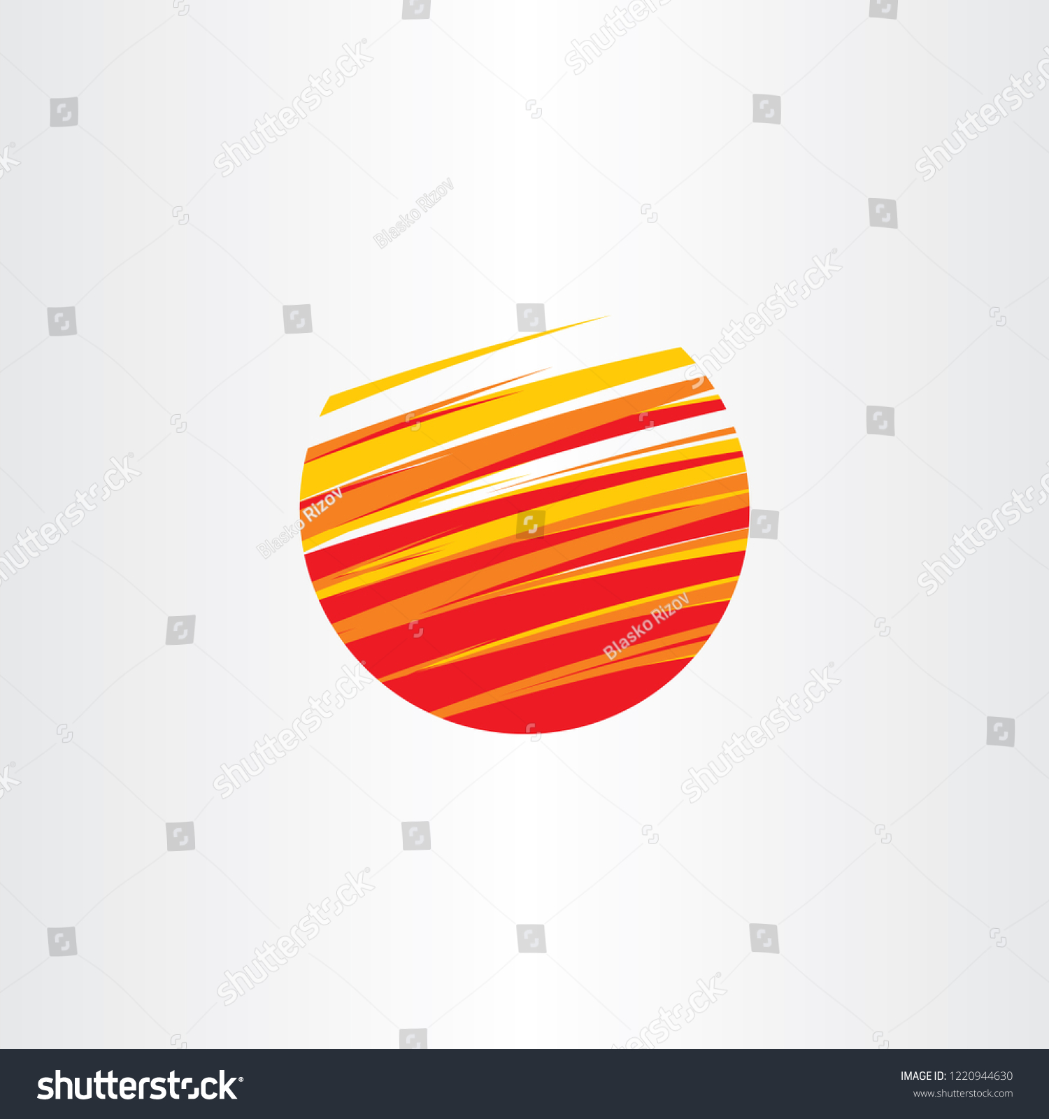 Red Fire Planet Globe Logo Vector: vector de stock (libre de regalías ...