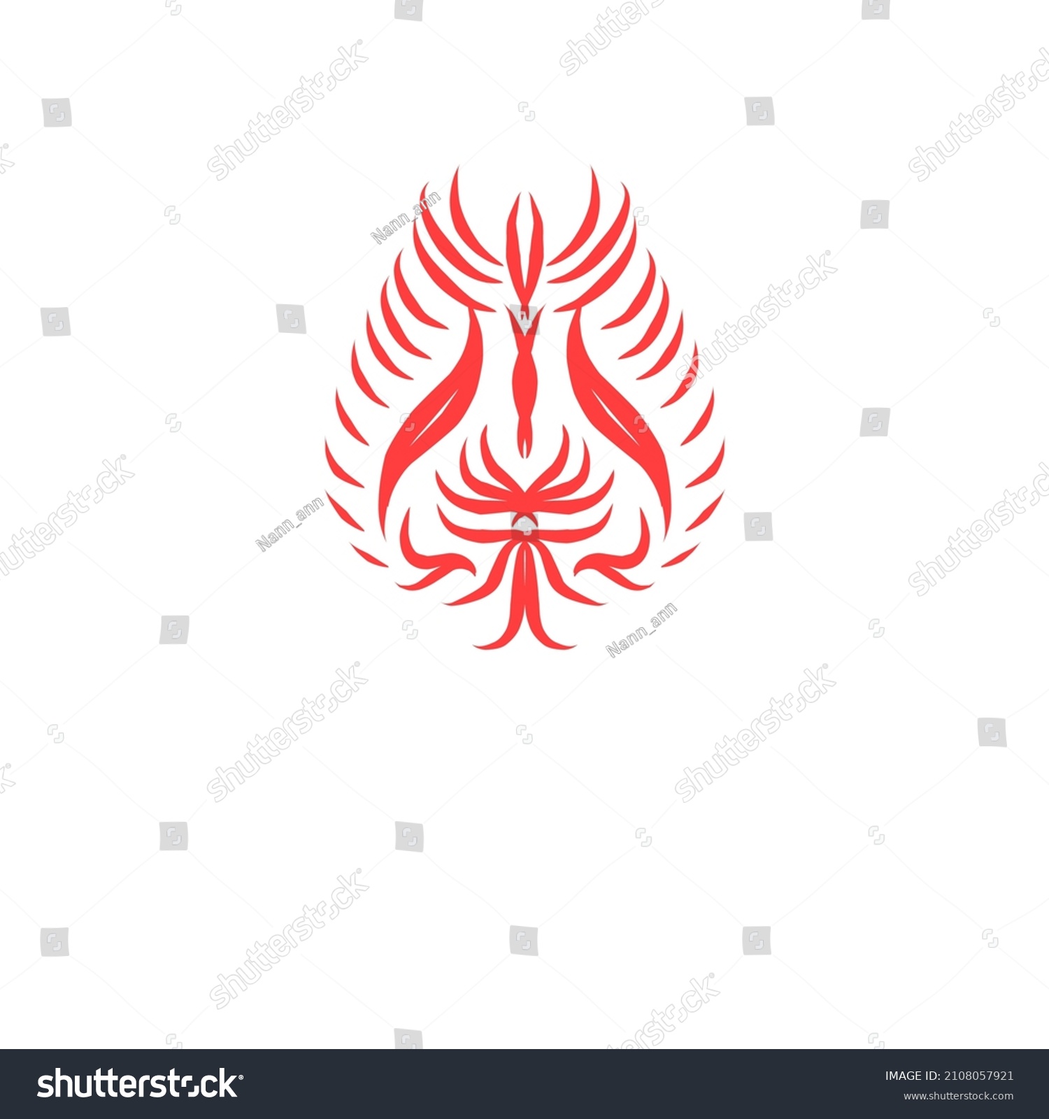 Red Fire Shape Logo Vector Stock Vector (Royalty Free) 2108057921 ...