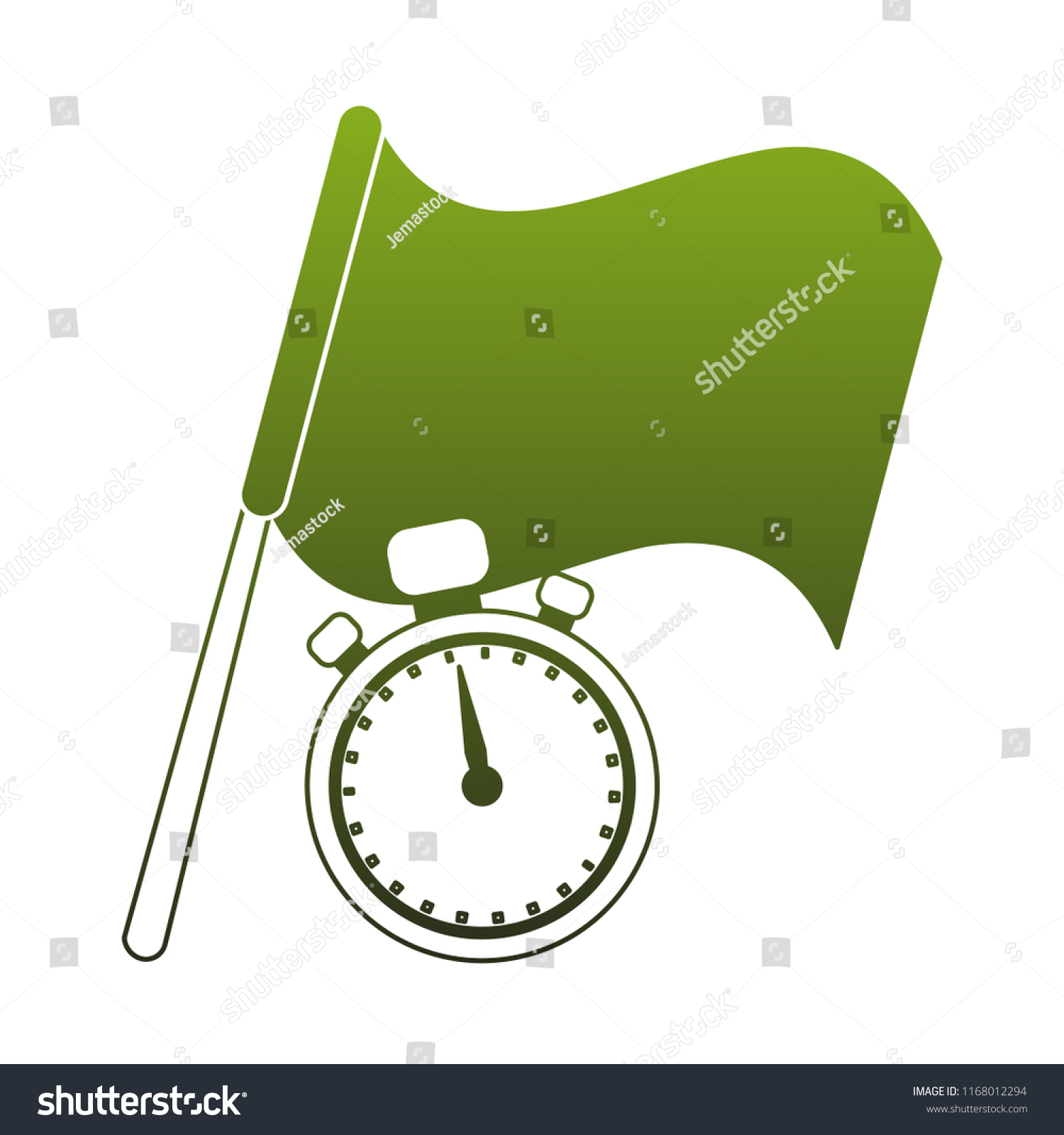 Red Flag Timer Green Lines: vector de stock (libre de regalías ...
