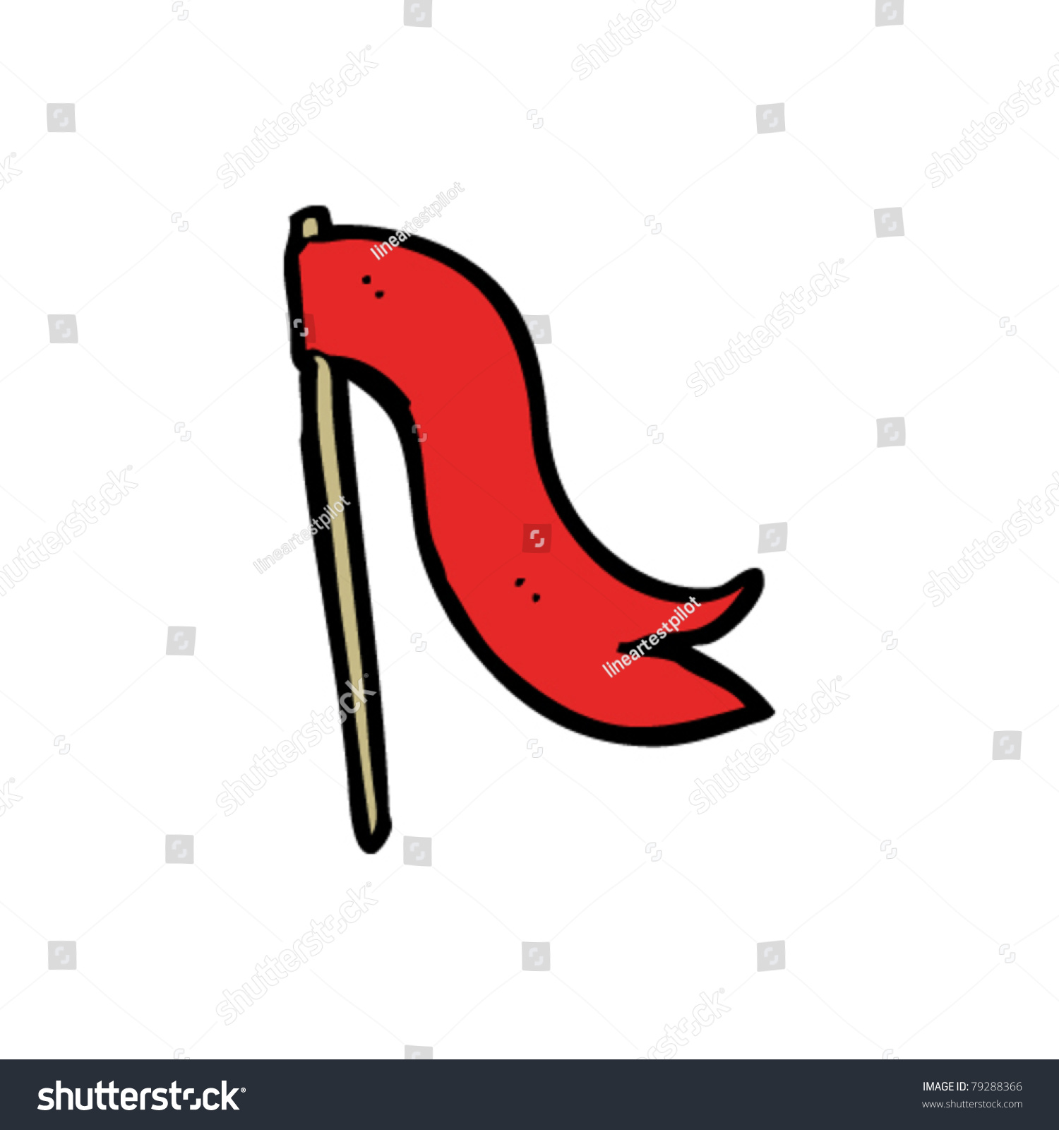 Red Flag Cartoon Stock Vector (Royalty Free) 79288366