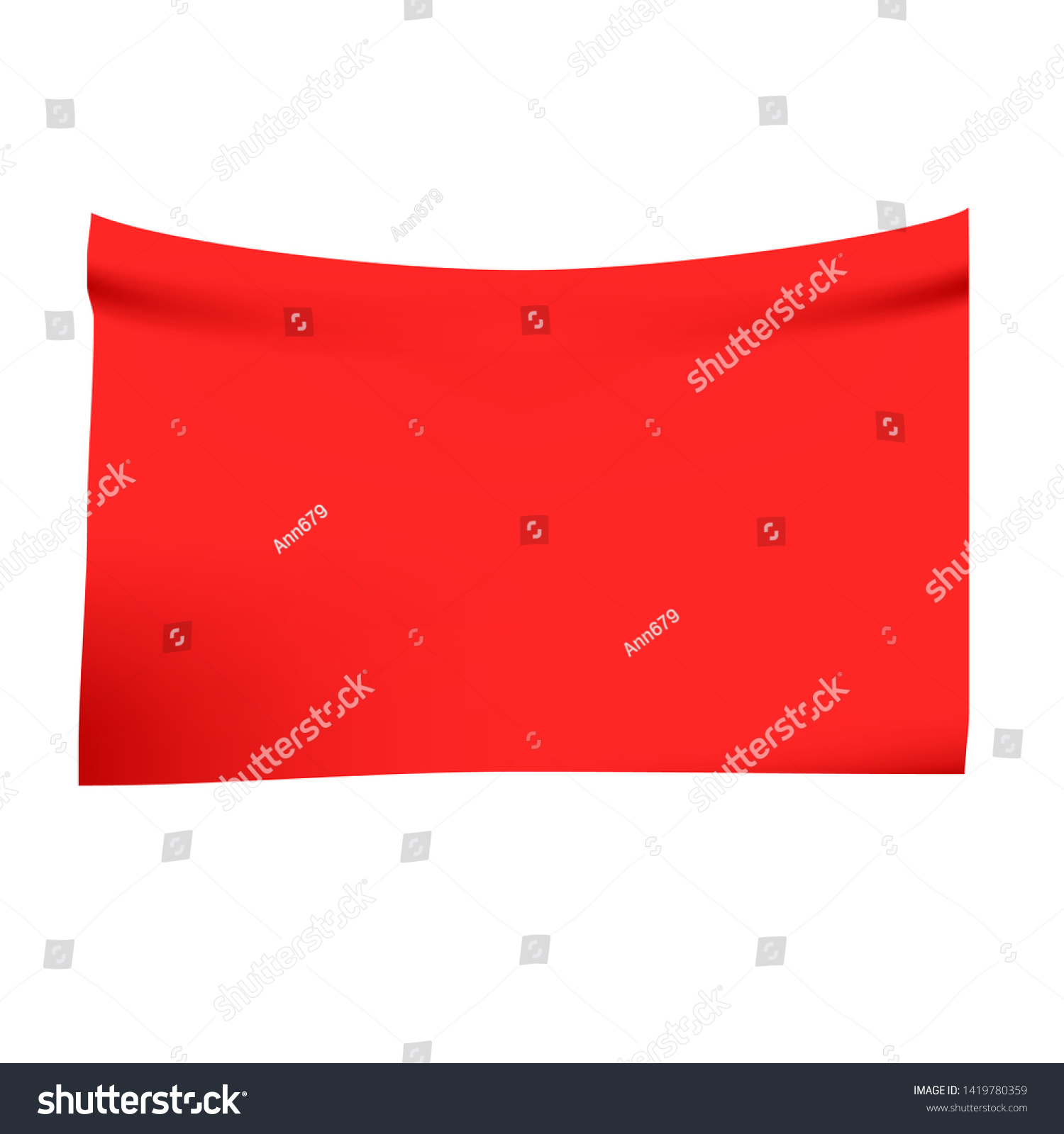 Red Flag Vector Realistic Illustration Stock Vector (Royalty Free ...